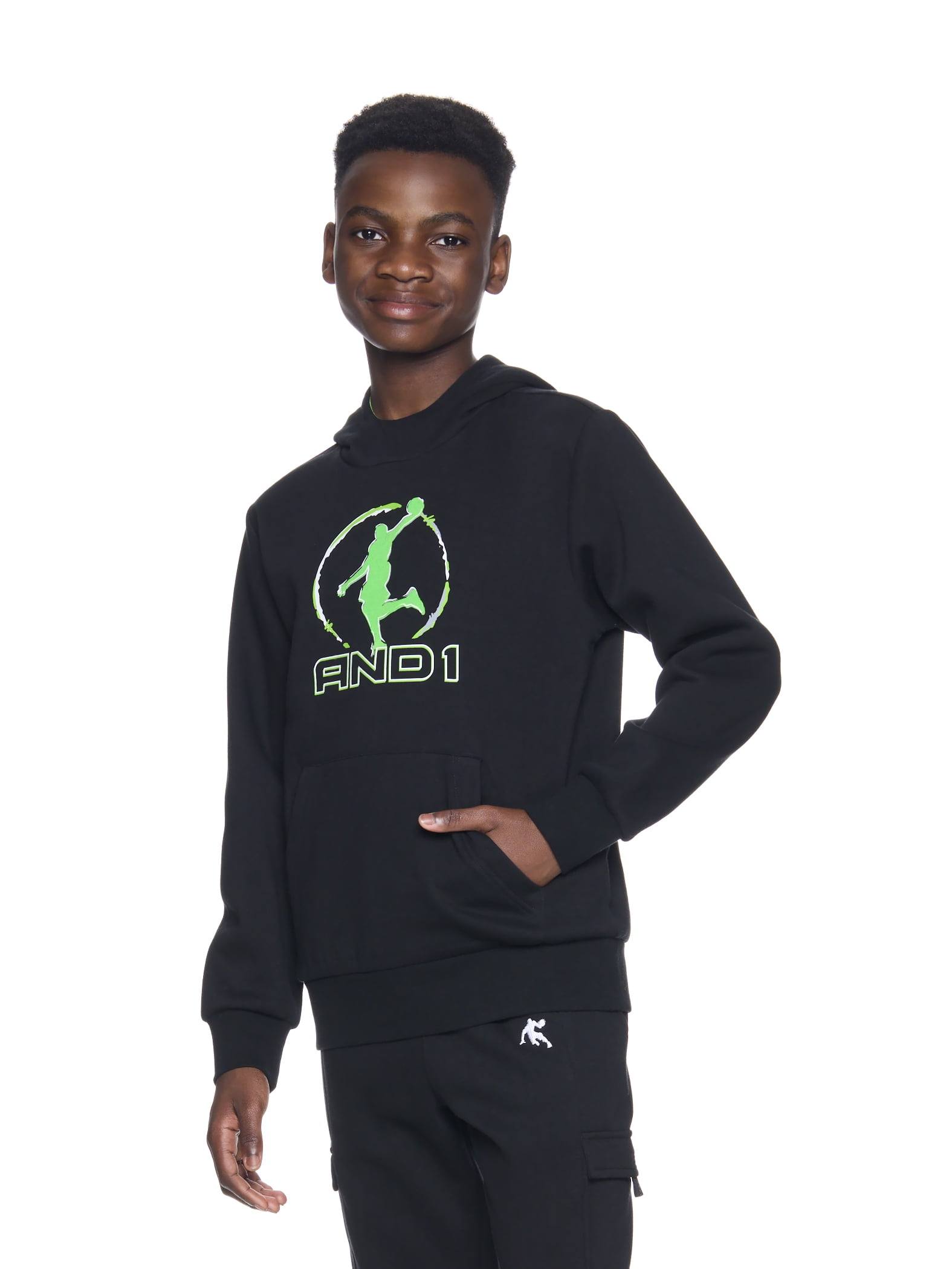 AND1 Boys Double Team Athletic Hoodie, Sizes 4-18 - Walmart.com