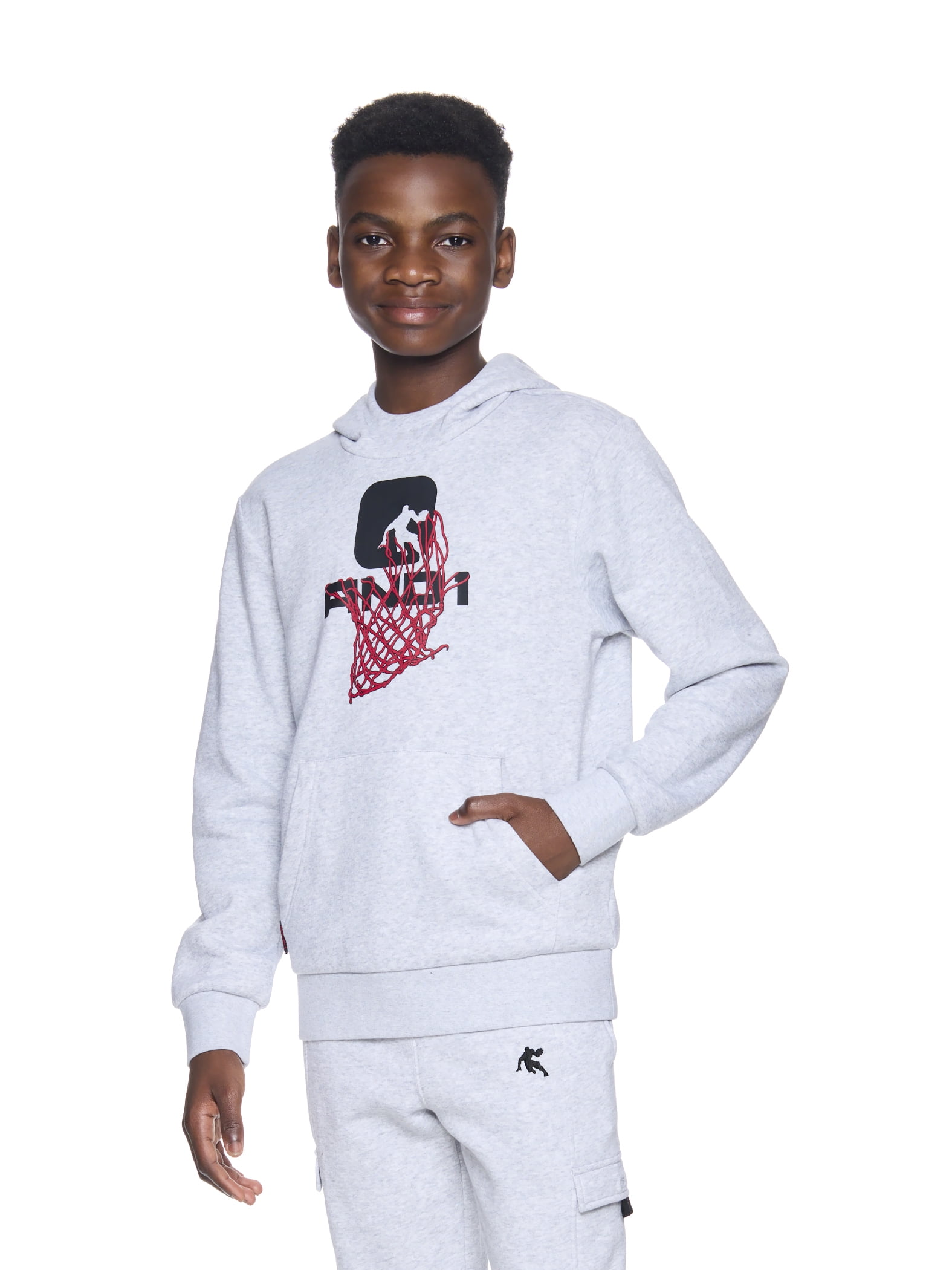 AND1 Hooded Athletic Hoodie - Basketball Logo - Walmart.com