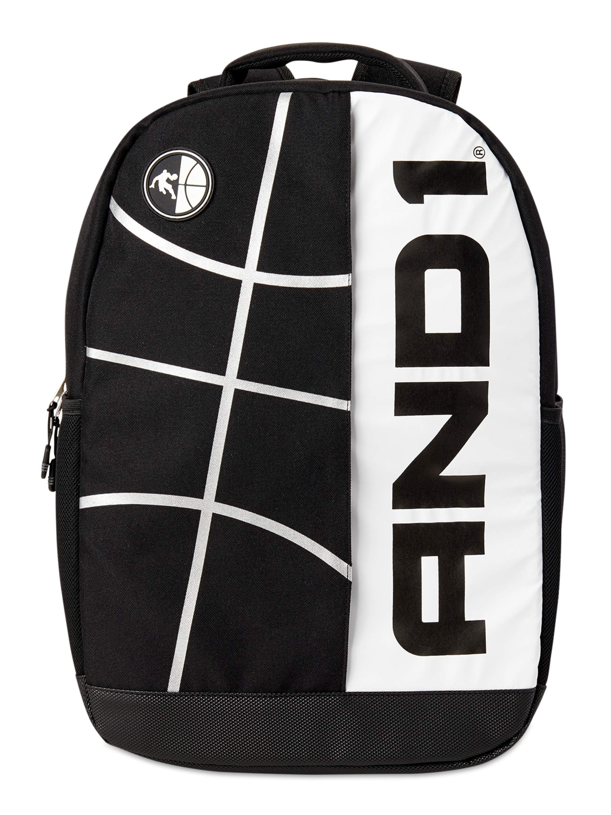 AND1 Boys' In the Paint Black White Backpack with Reflective Printing ...
