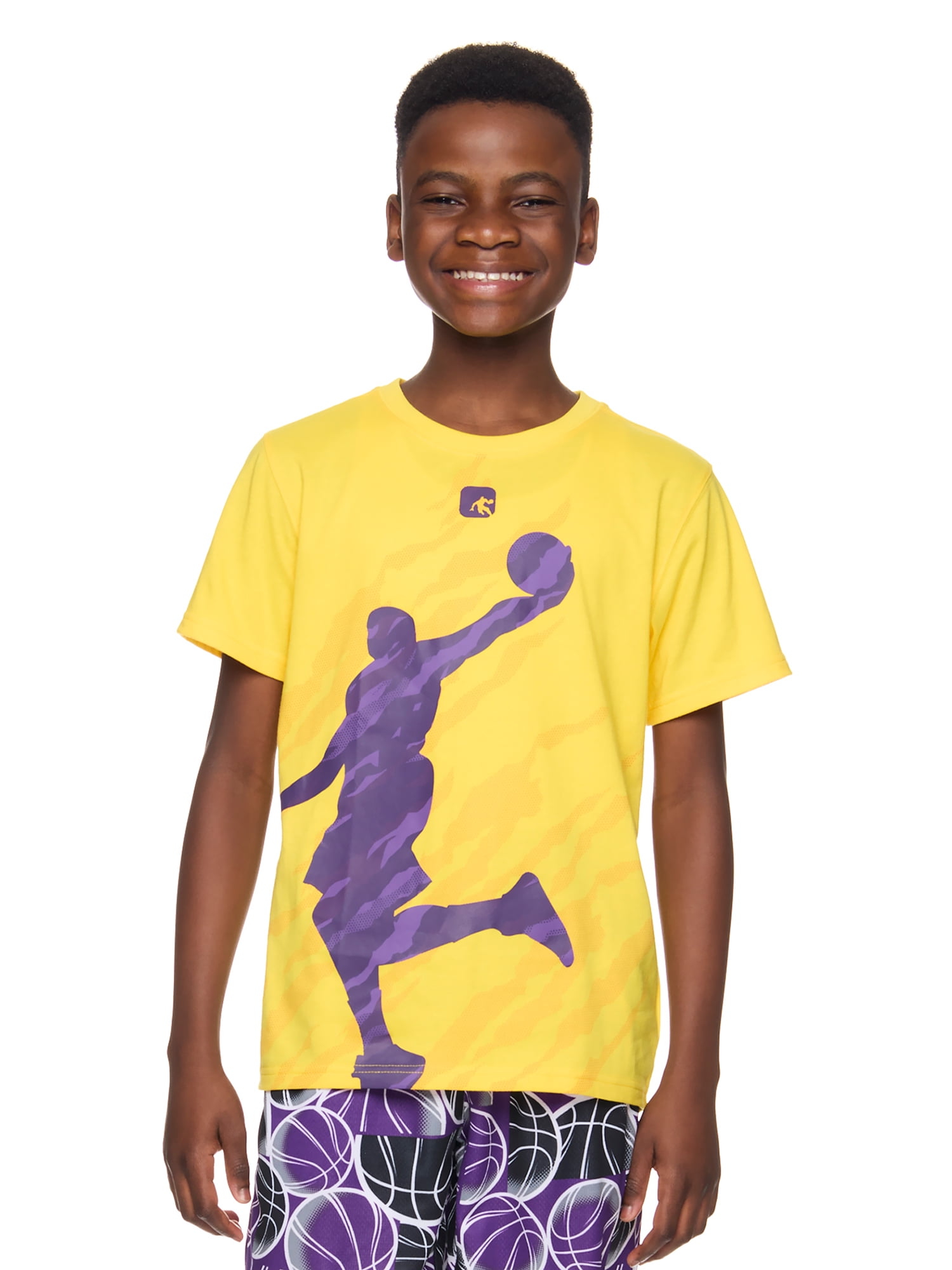 AND1 Boys Short Sleeve Graphic Active T-Shirt, Sizes 4-18 - Walmart.com