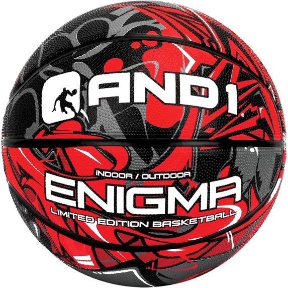 AND1 Enigma Rubber Basketball: Size 7 (29.5") Deep Channel Construction ...