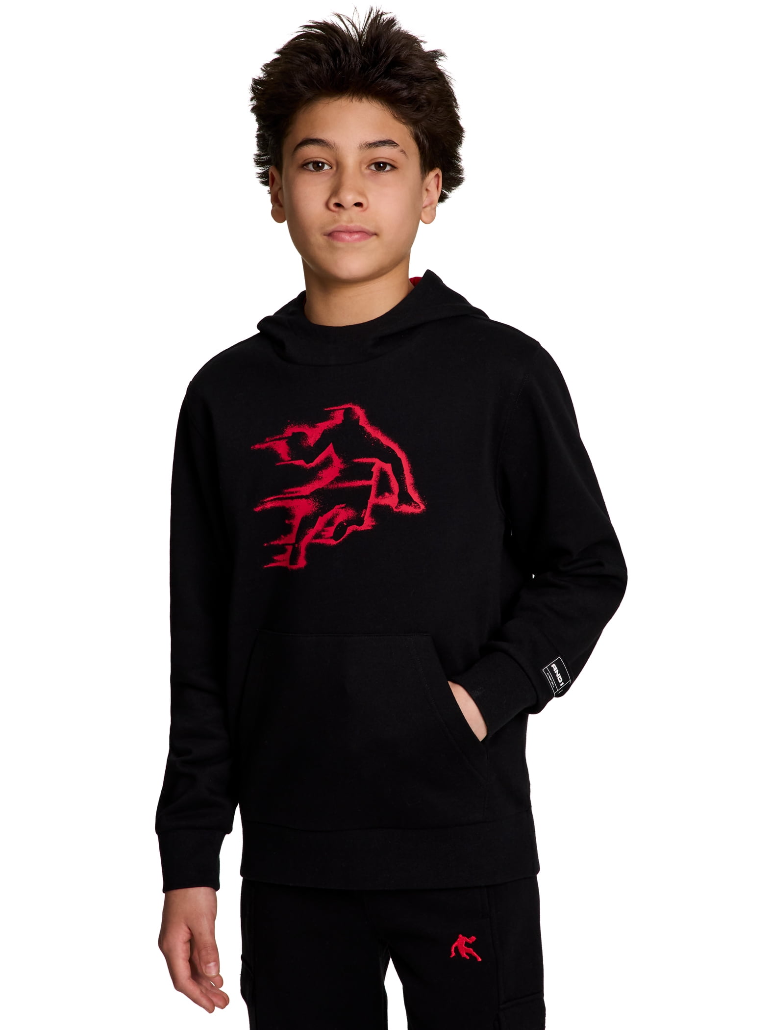 AND1 Boy's Athletic Graphic Fleece Hoodie, Sizes 4-18 - Walmart.com