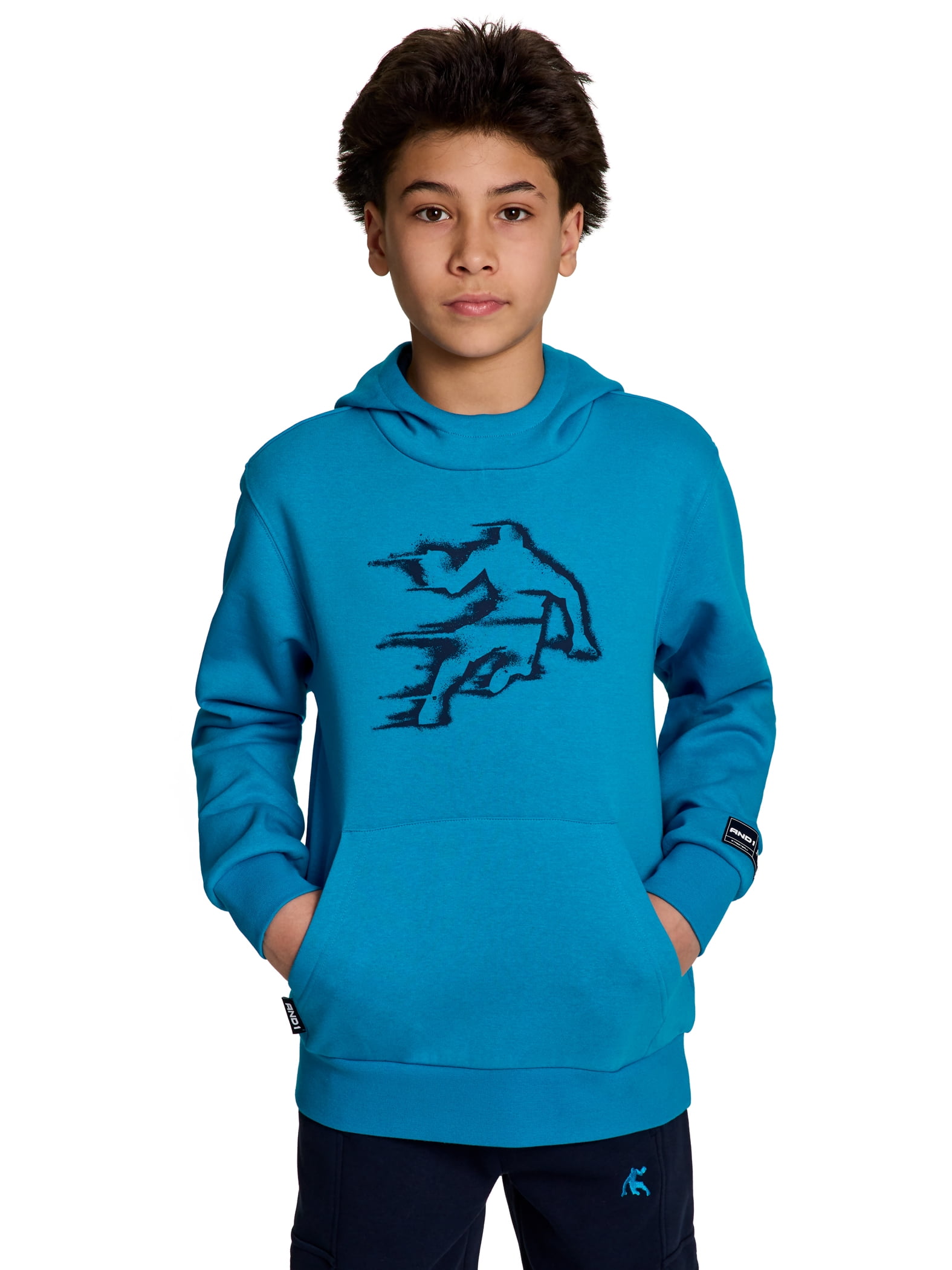 AND1 Boy's Athletic Graphic Fleece Hoodie, Sizes 4-18 - Walmart.com