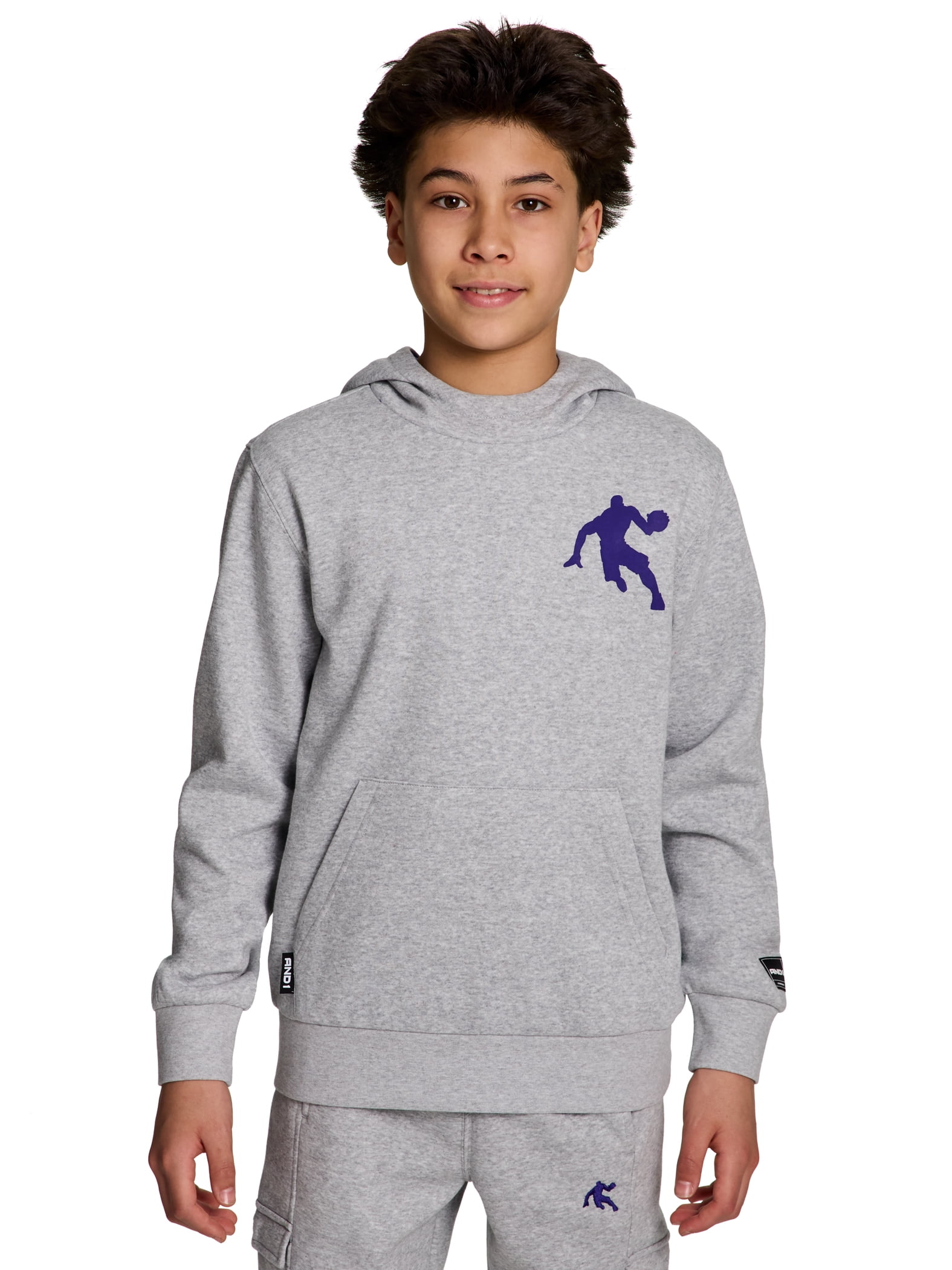 AND1 Boy's Athletic Graphic Fleece Hoodie, Sizes 4-18 - Walmart.com