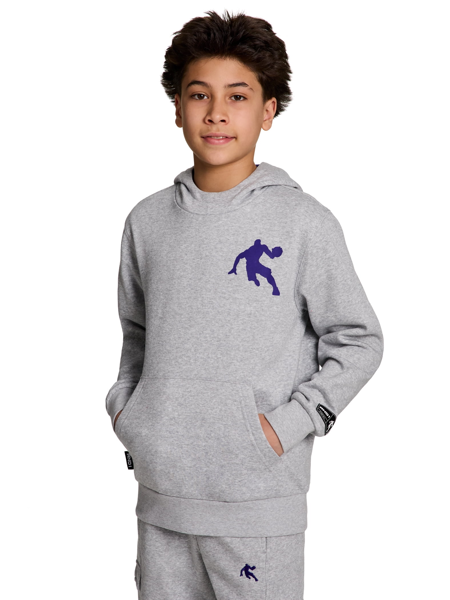AND1 Boy's Athletic Graphic Fleece Hoodie, Sizes 4-18 - Walmart.com