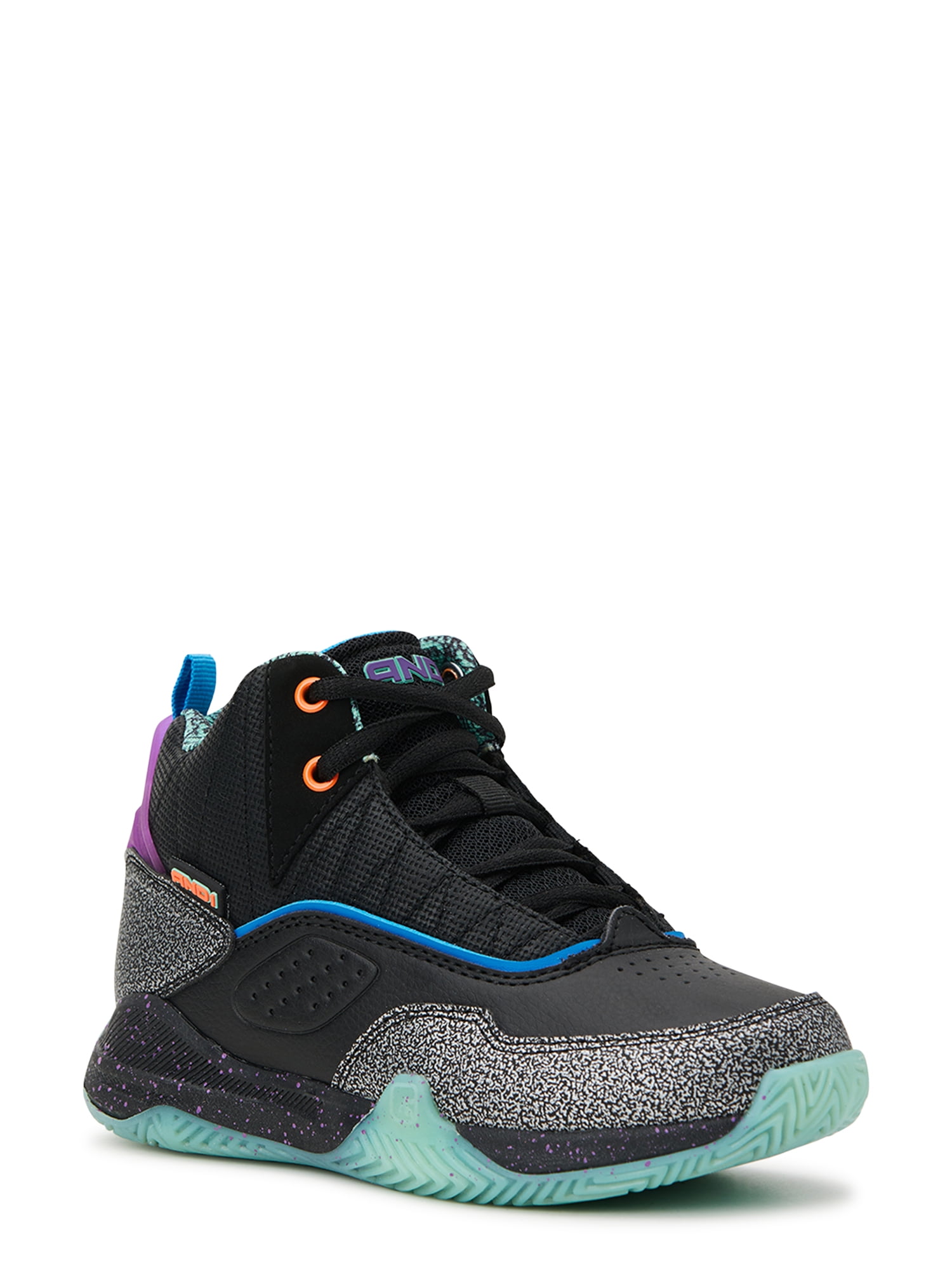 AND1 Boys Lace-Up Basketball Sneakers Retro Secure Support - Walmart.com