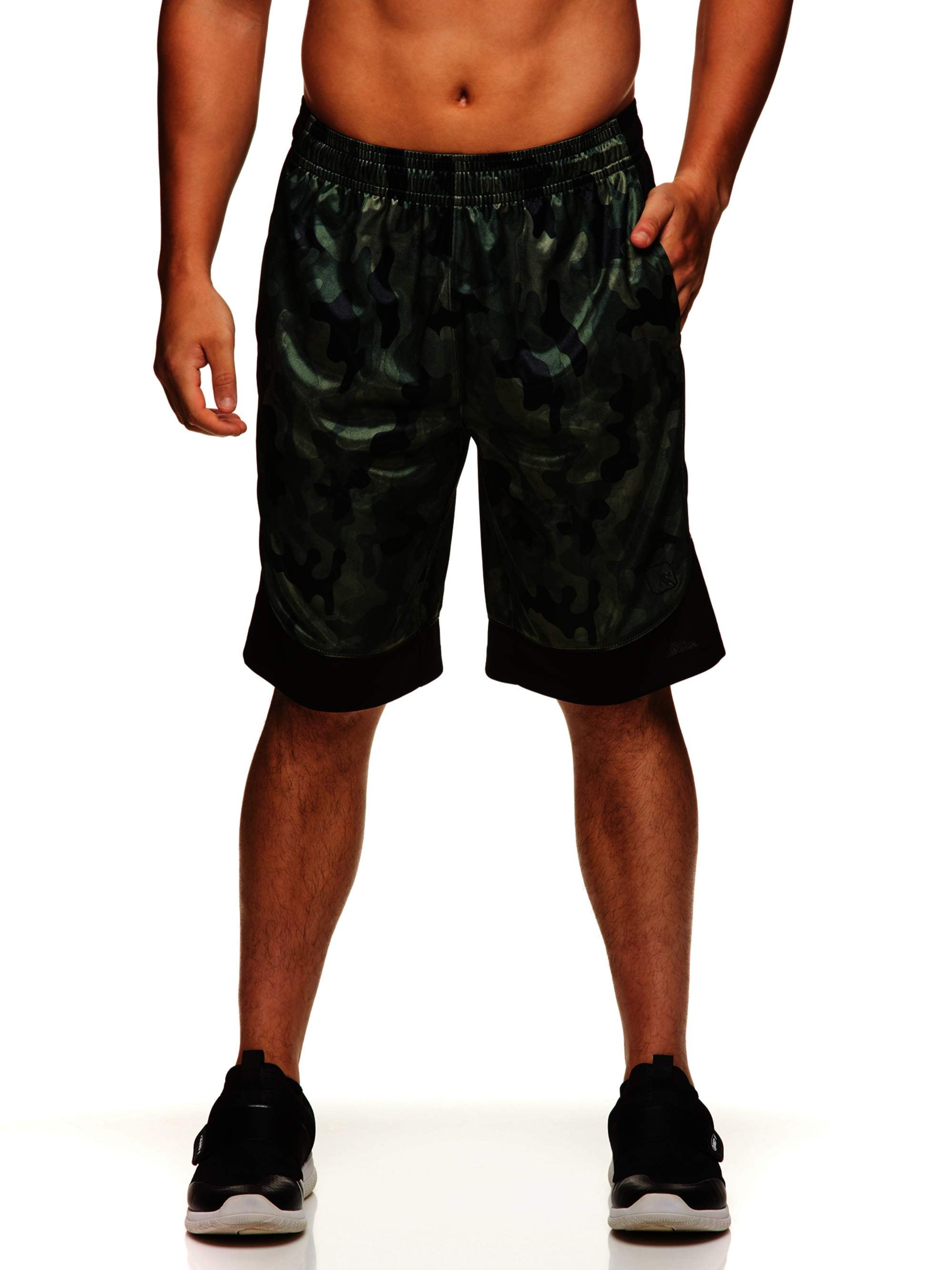 AND1 Men's Active 11" All Court Basketball Shorts with Camo Print, up ...