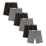 AND1 Men’s Underwear Breathe Performance Regular Leg Boxer Briefs, 6 ...