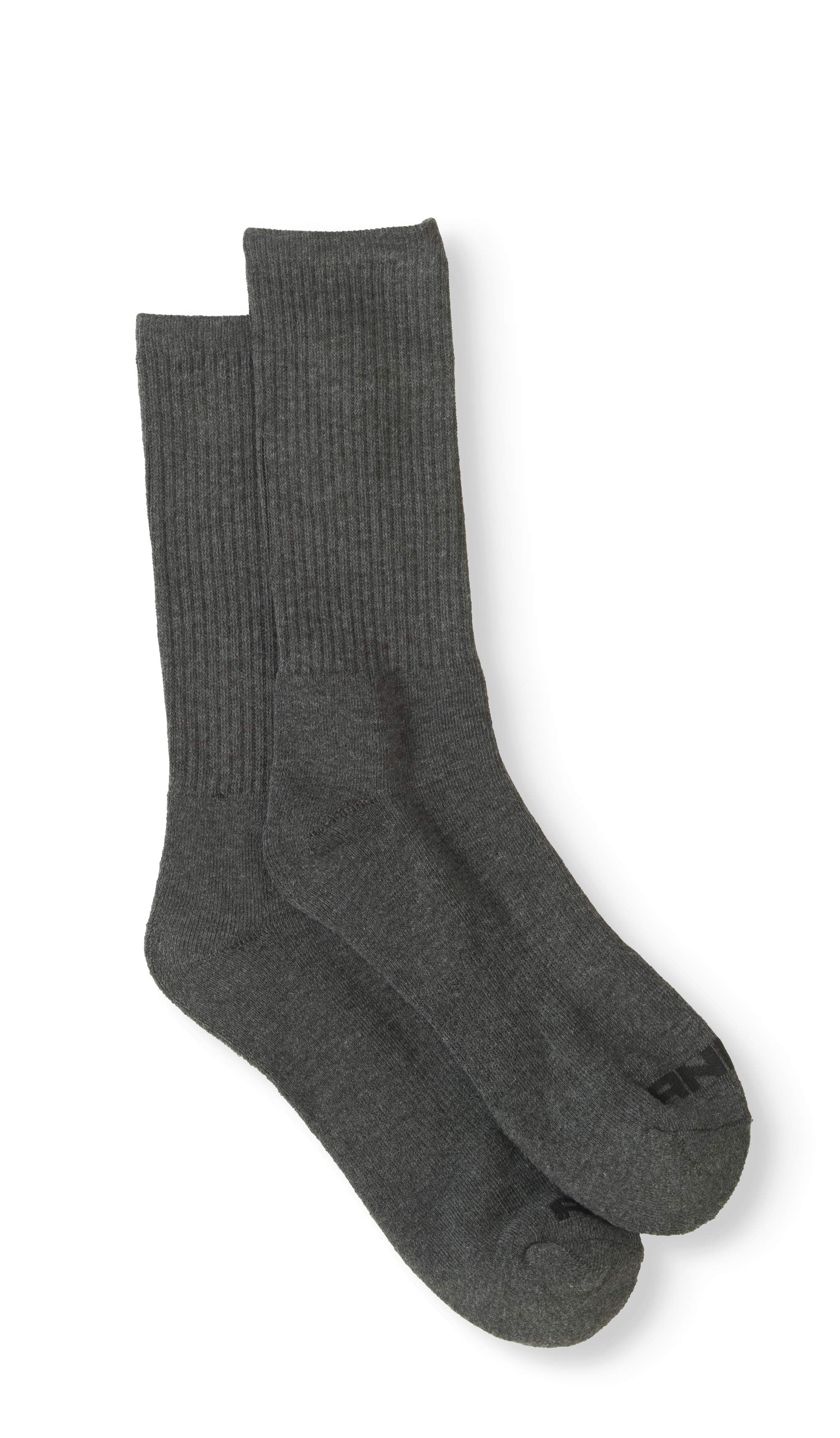AND1 Men's Gray Crew Socks, 12 Pack, Model AN6304002, 96% Polyester, 2% ...