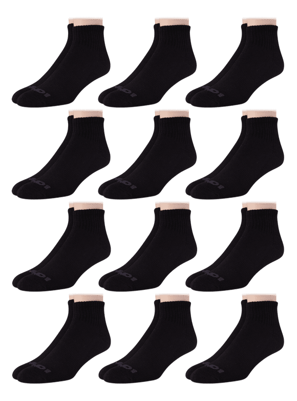 Men's Black Quarter Socks