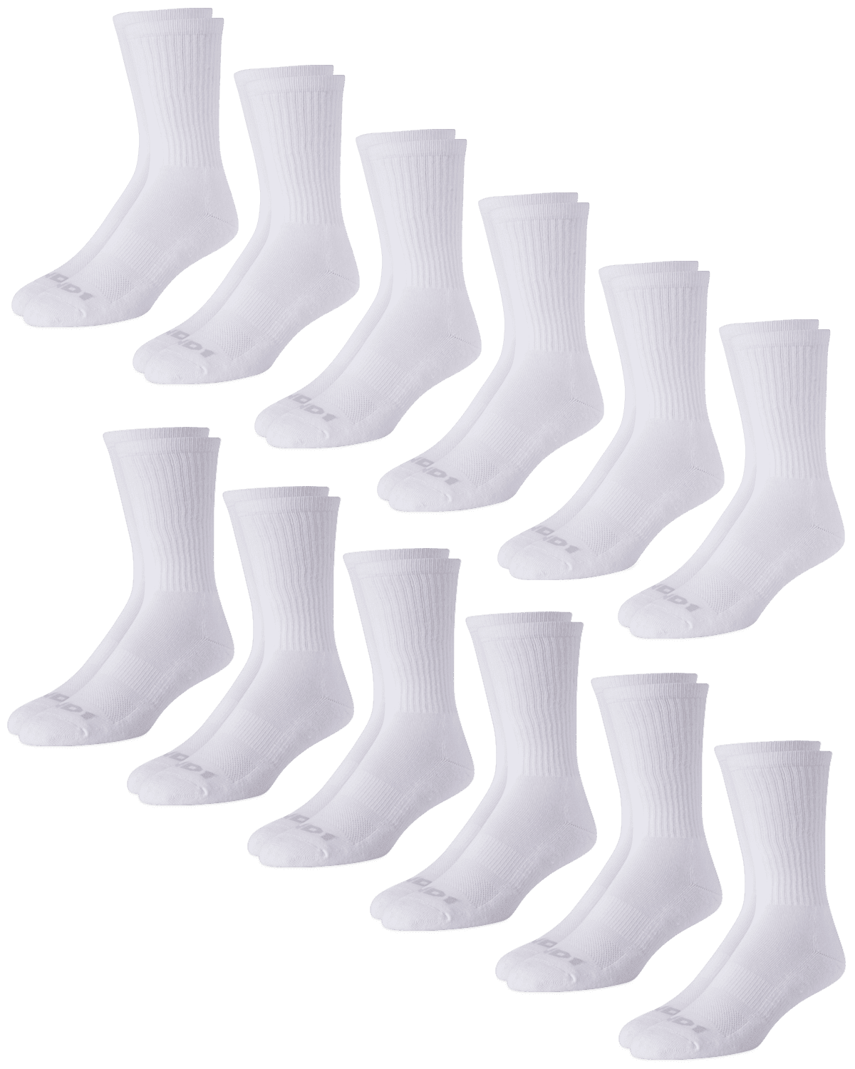AND1 Men's Socks, Lightweight Crew Socks, 12 Pack - Walmart Business ...