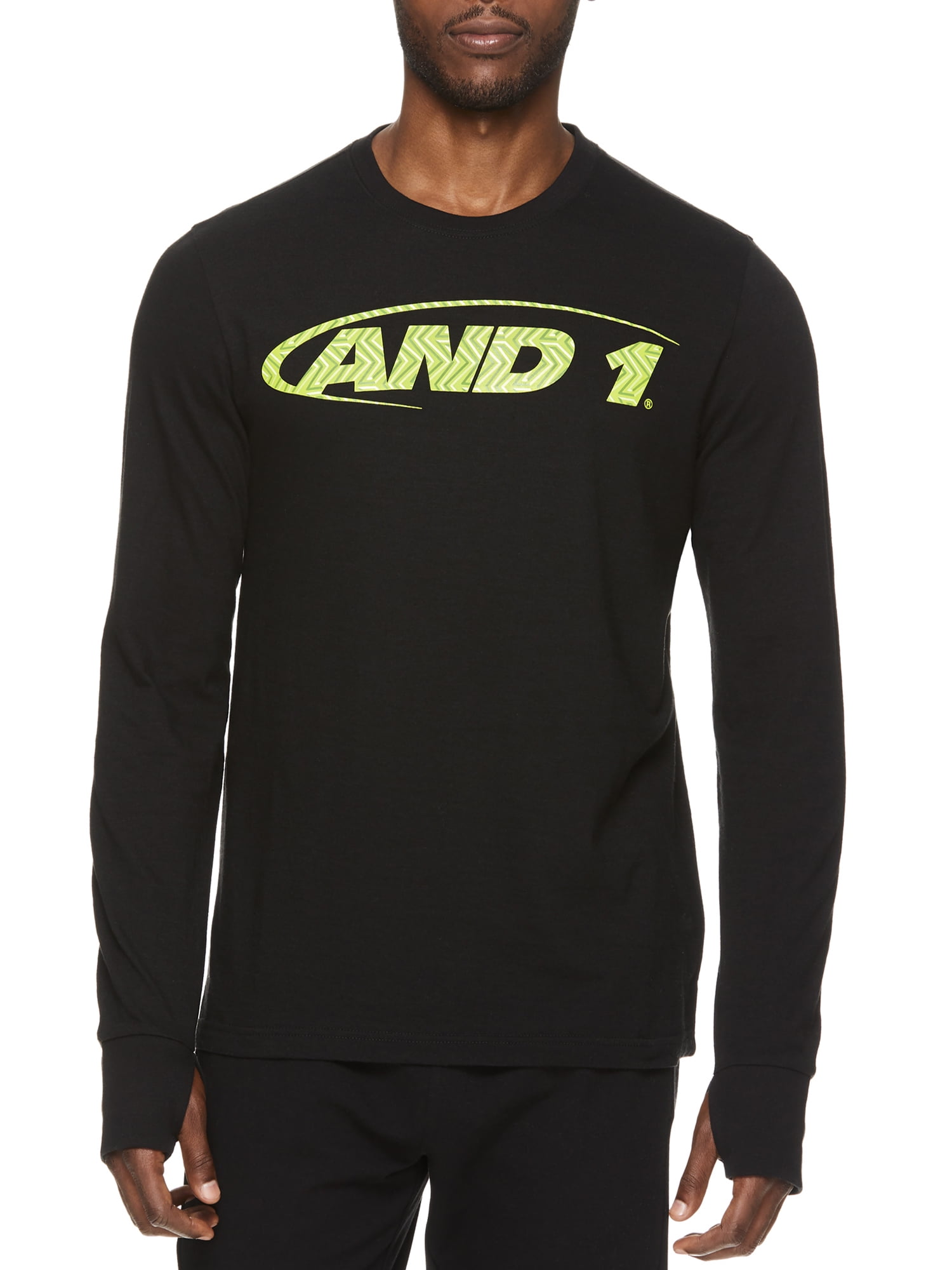 AND1 Men's Long Sleeve Performance T-Shirt with Logo, up to 2XL ...