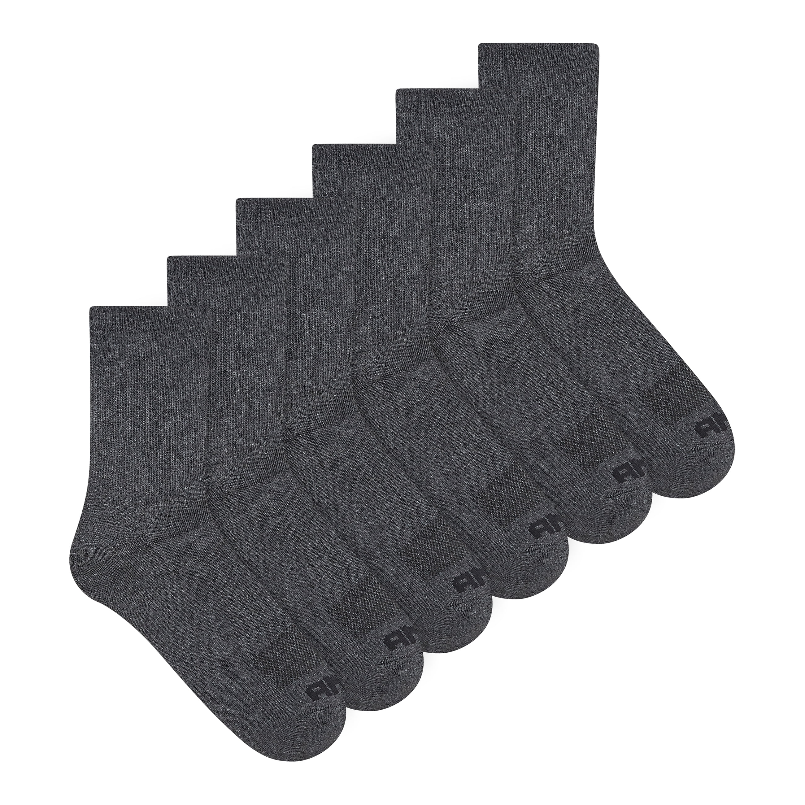 AND1 Men's Socks, Performance Cushion Mid Crew Socks, 6-Pack - Walmart.com