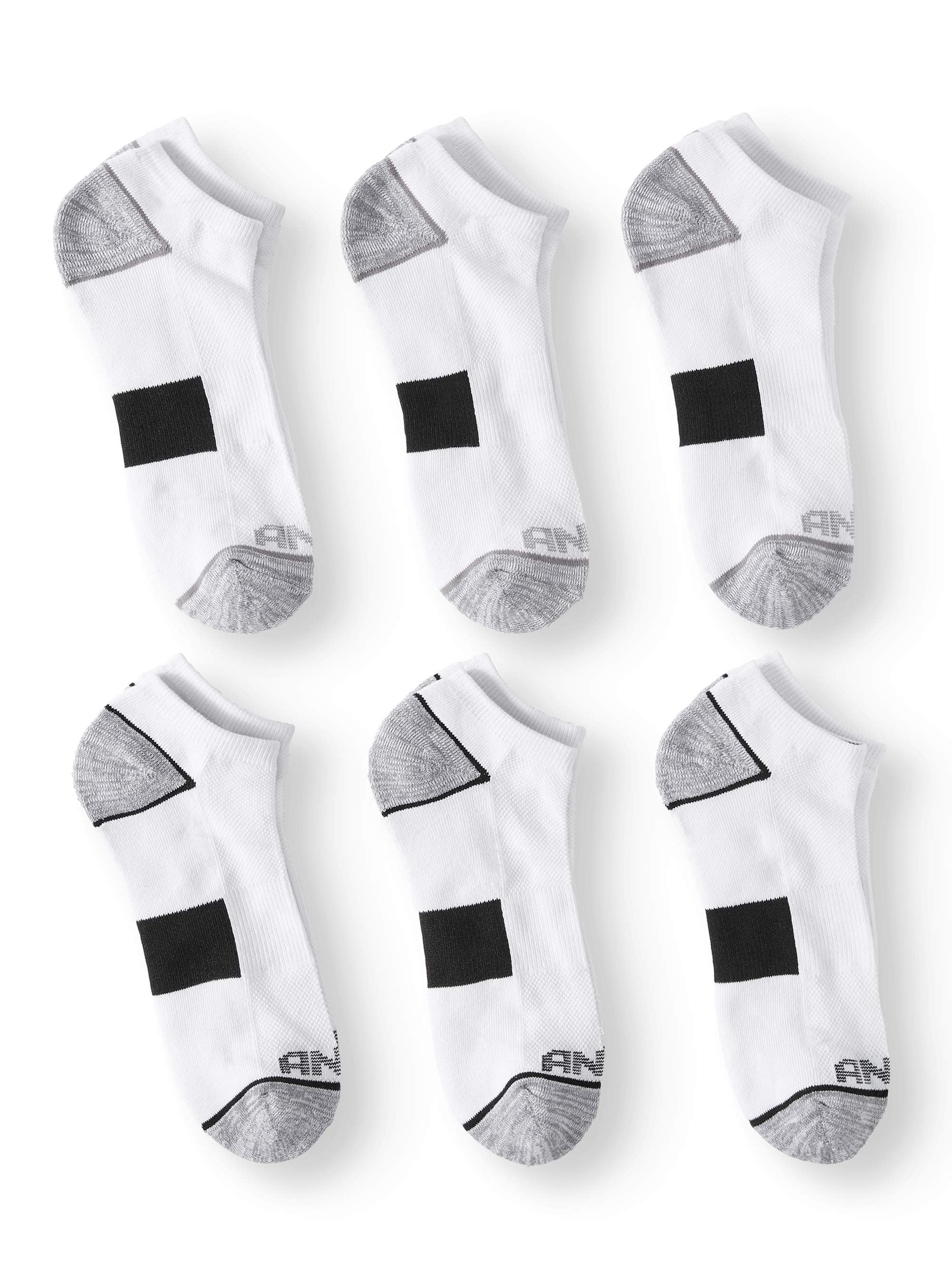 AND1 Men?s Pro Platinum Low Cut Socks, 6 Pack - Walmart.com