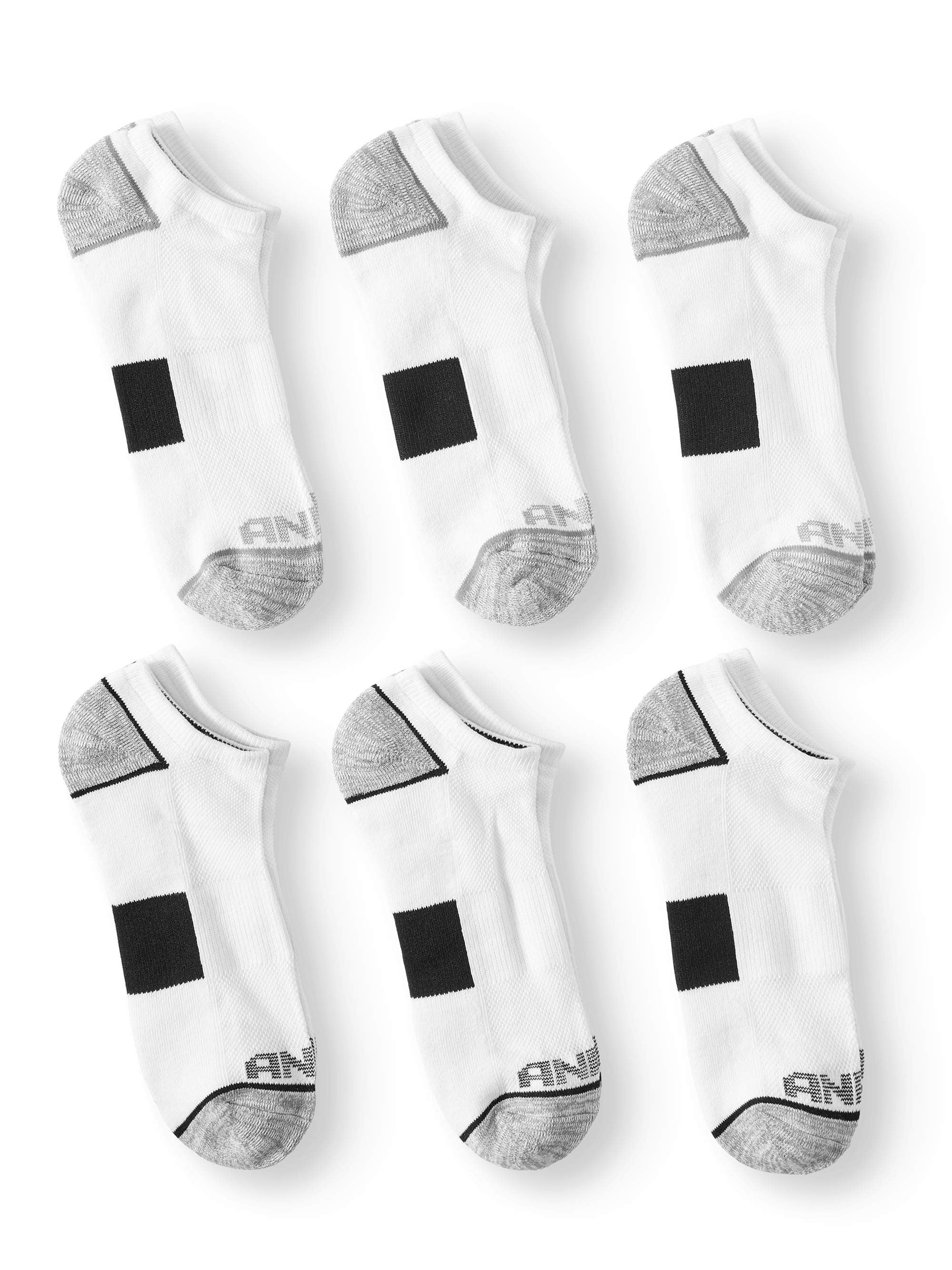 AND1 Men’s Pro Platinum No Show Socks, 6 Pack - Walmart.com