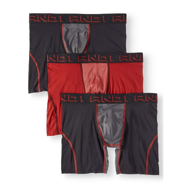AND1 Men's Proplatinum Performance Boxer Briefs With Contour Pouch, 3 ...