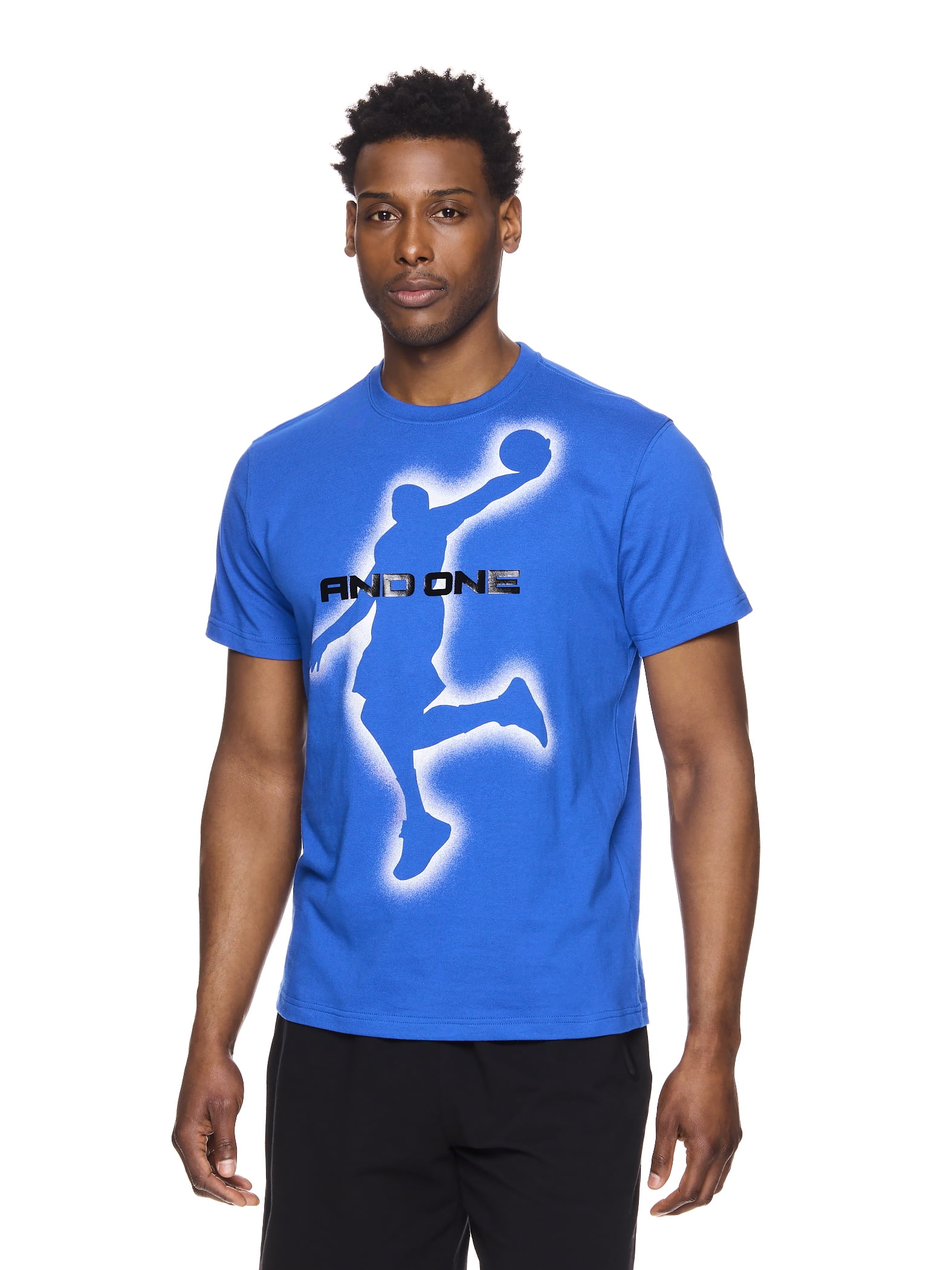 AND1 Men's and Big Men's Active Stenciled Graphic T-Shirt, up to Size ...