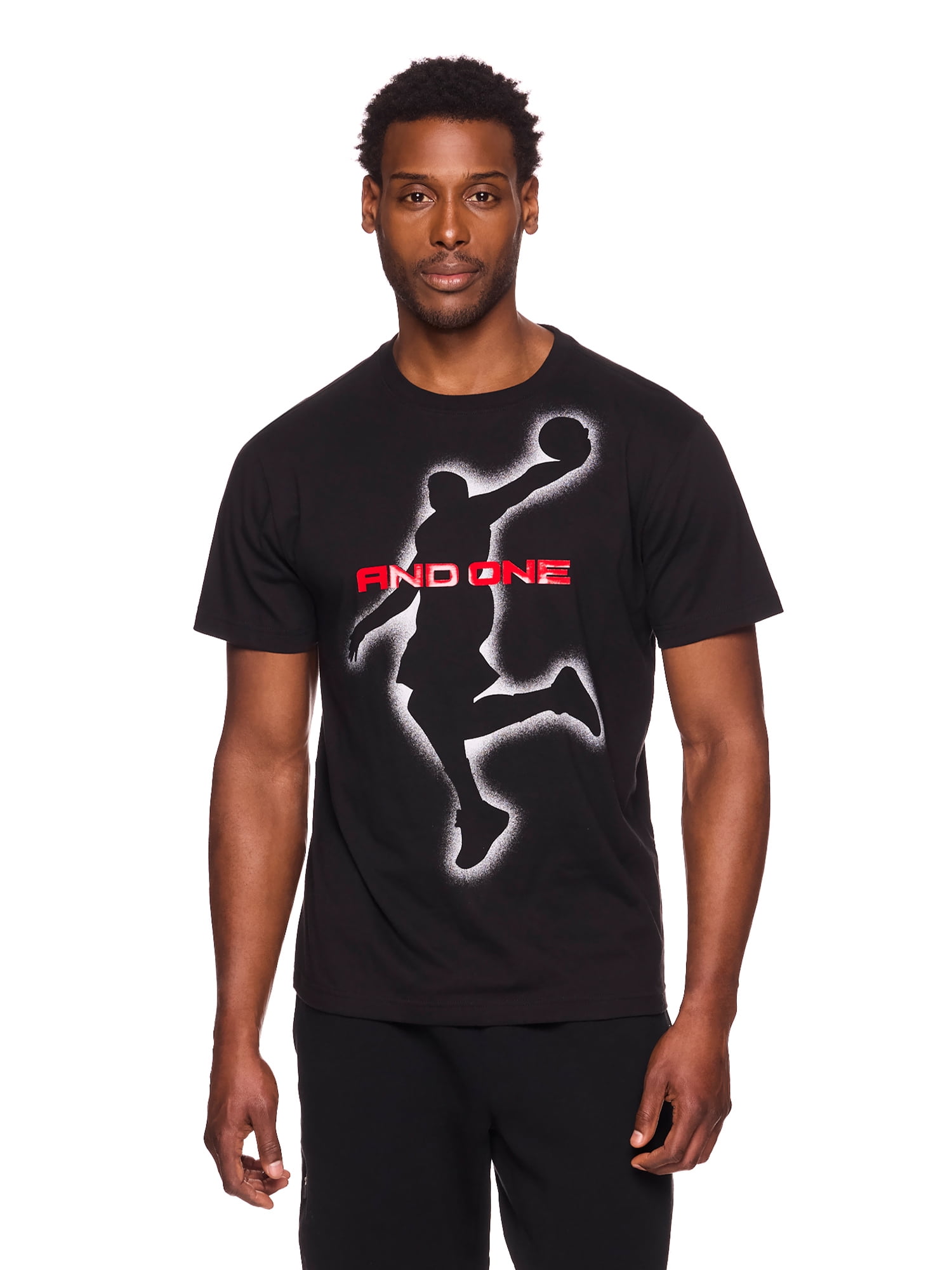 AND1 Men's and Big Men's Active Stenciled Graphic T-Shirt, up to Size ...