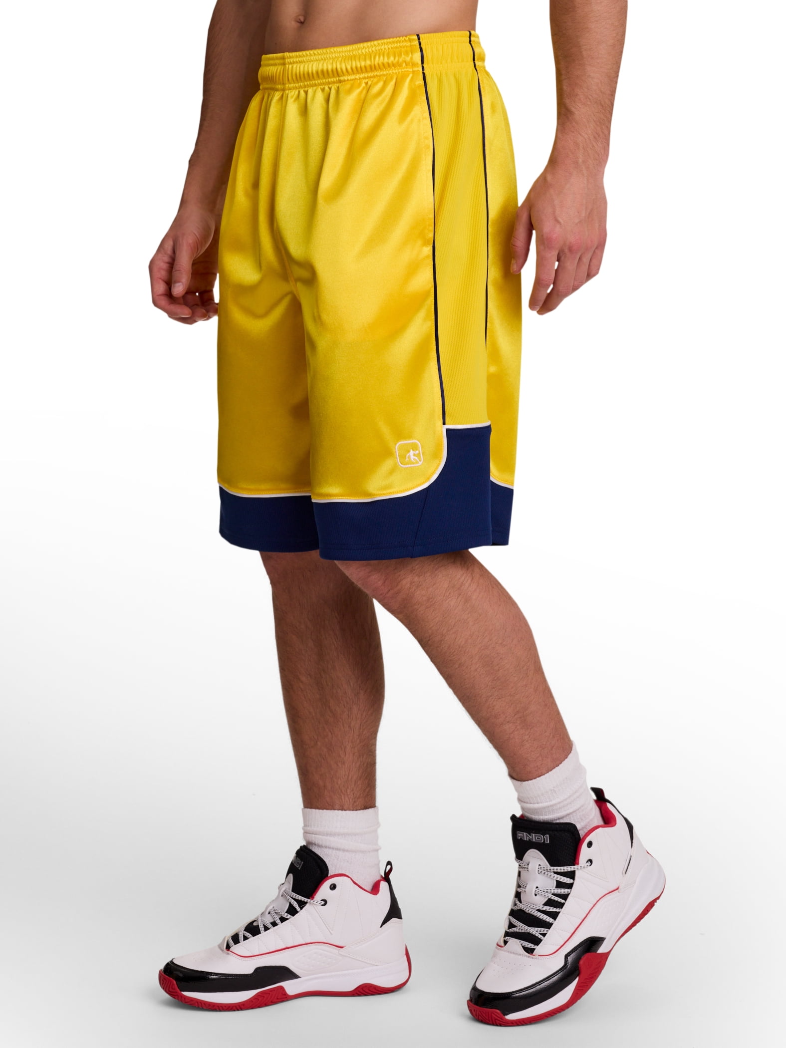 AND1 Men's and Big Men's All Court Colorblock Short, 11" inseam, up to ...