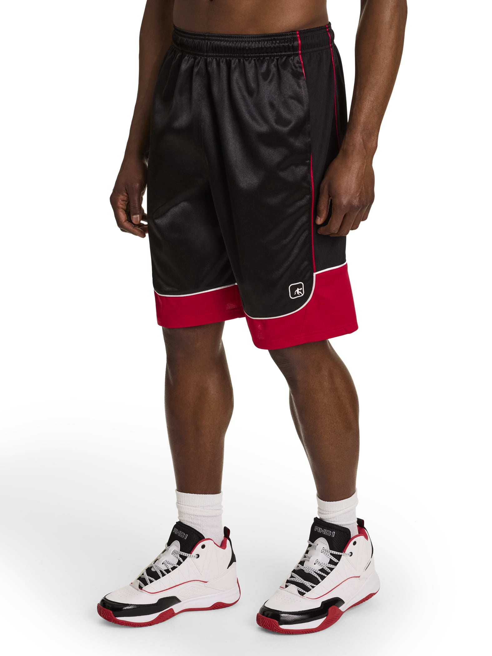 AND1 Men's and Big Men's All Court Colorblock Short, 11" inseam, up to ...