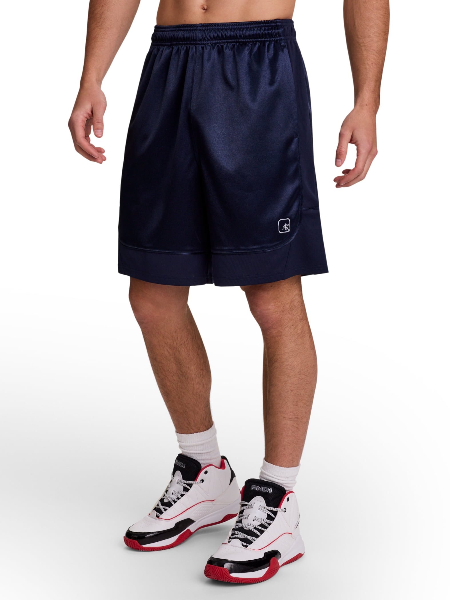 AND1 Men's and Big Men's All Court Colorblock Short, 9" inseam, up to ...