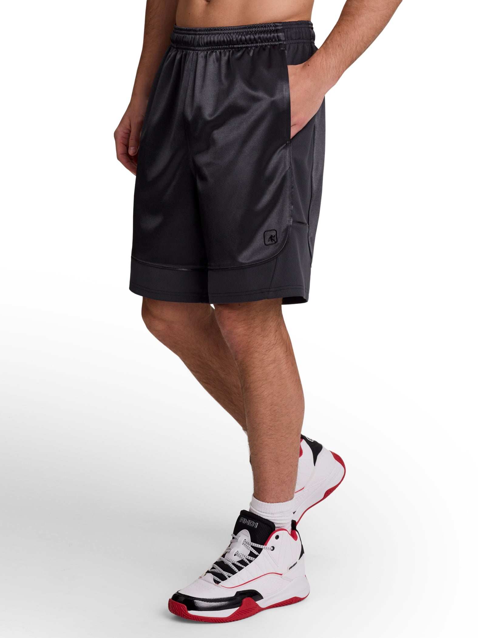 AND1 Men's and Big Men's All Court Colorblock Short, 9" inseam, up to ...