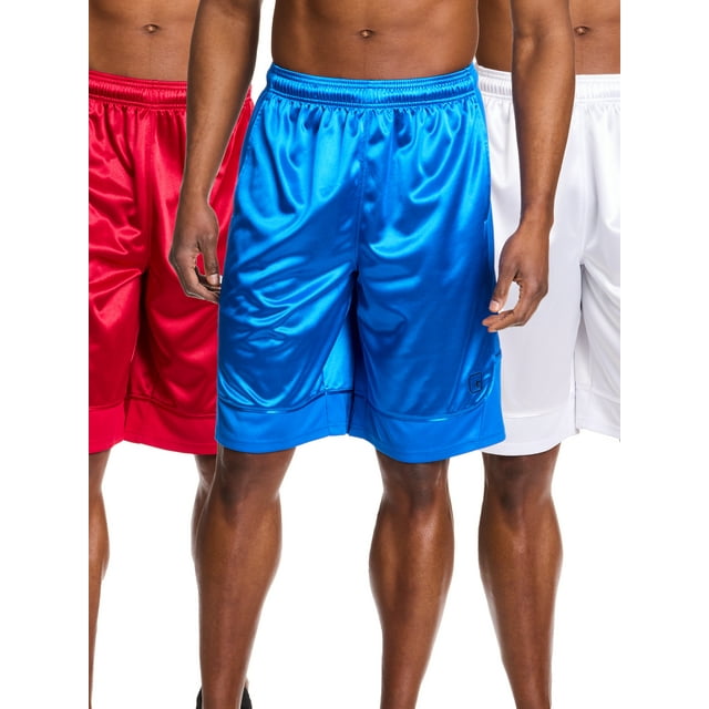 AND1 Men's and Big Men's Core All Court Short, 11" Inseam, 3-Pack ...
