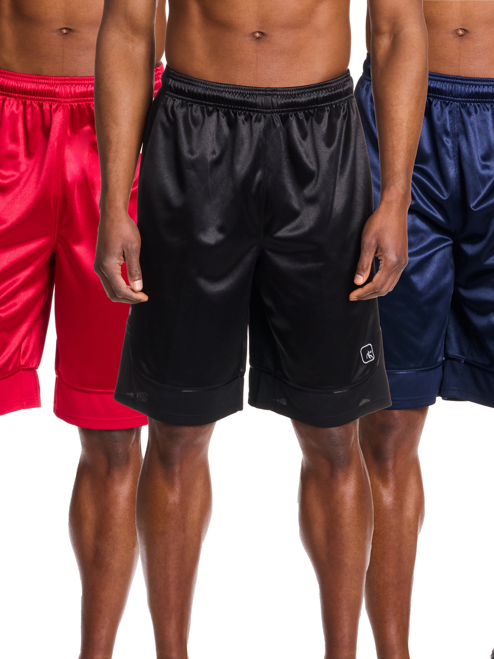 AND1 Men's and Big Men's Core All Court Short, 11" Inseam, 3-Pack ...