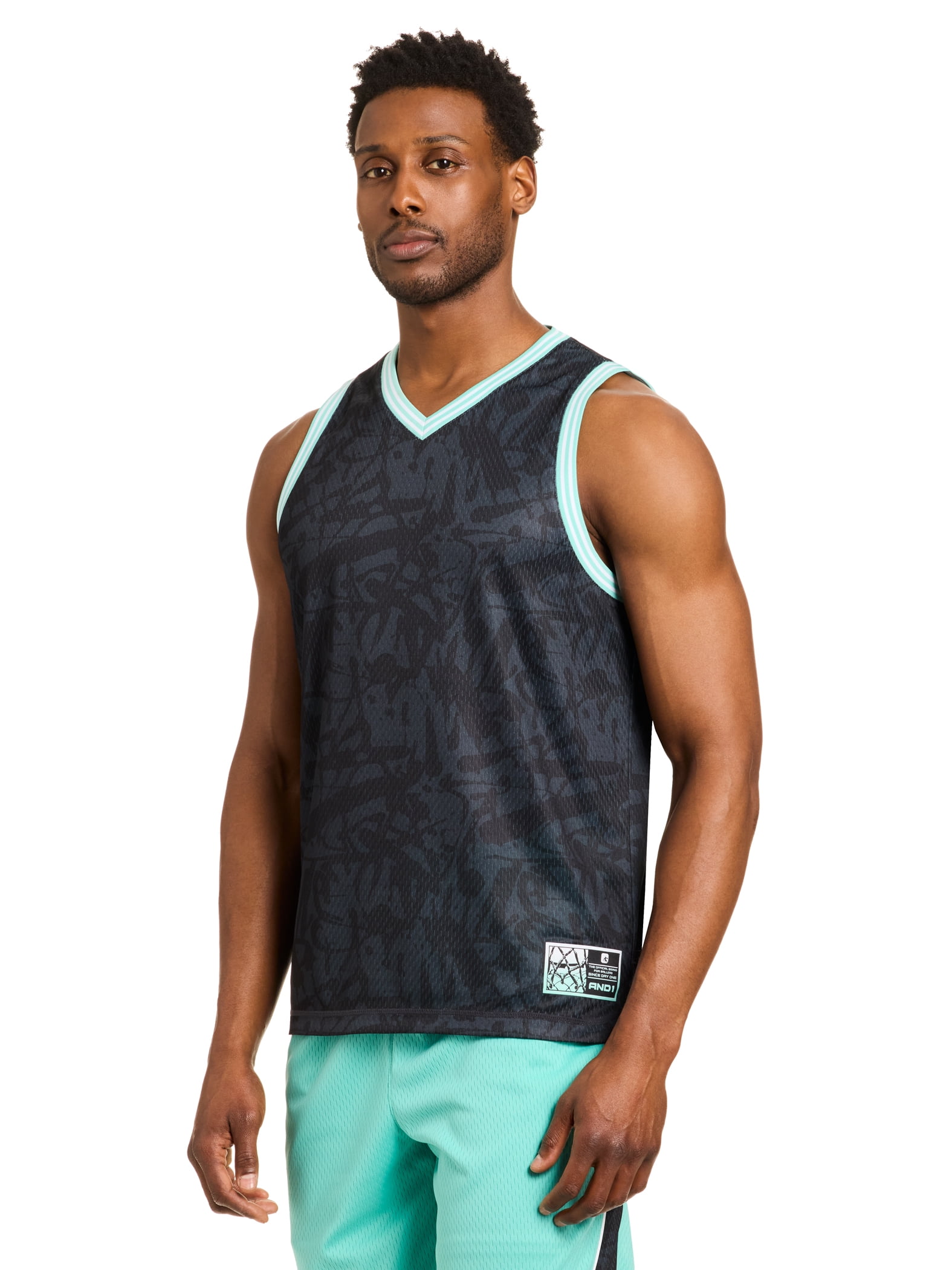 AND1 Men's and Big Men's Unbeatable Basketball Tank, up to Size 5XL ...