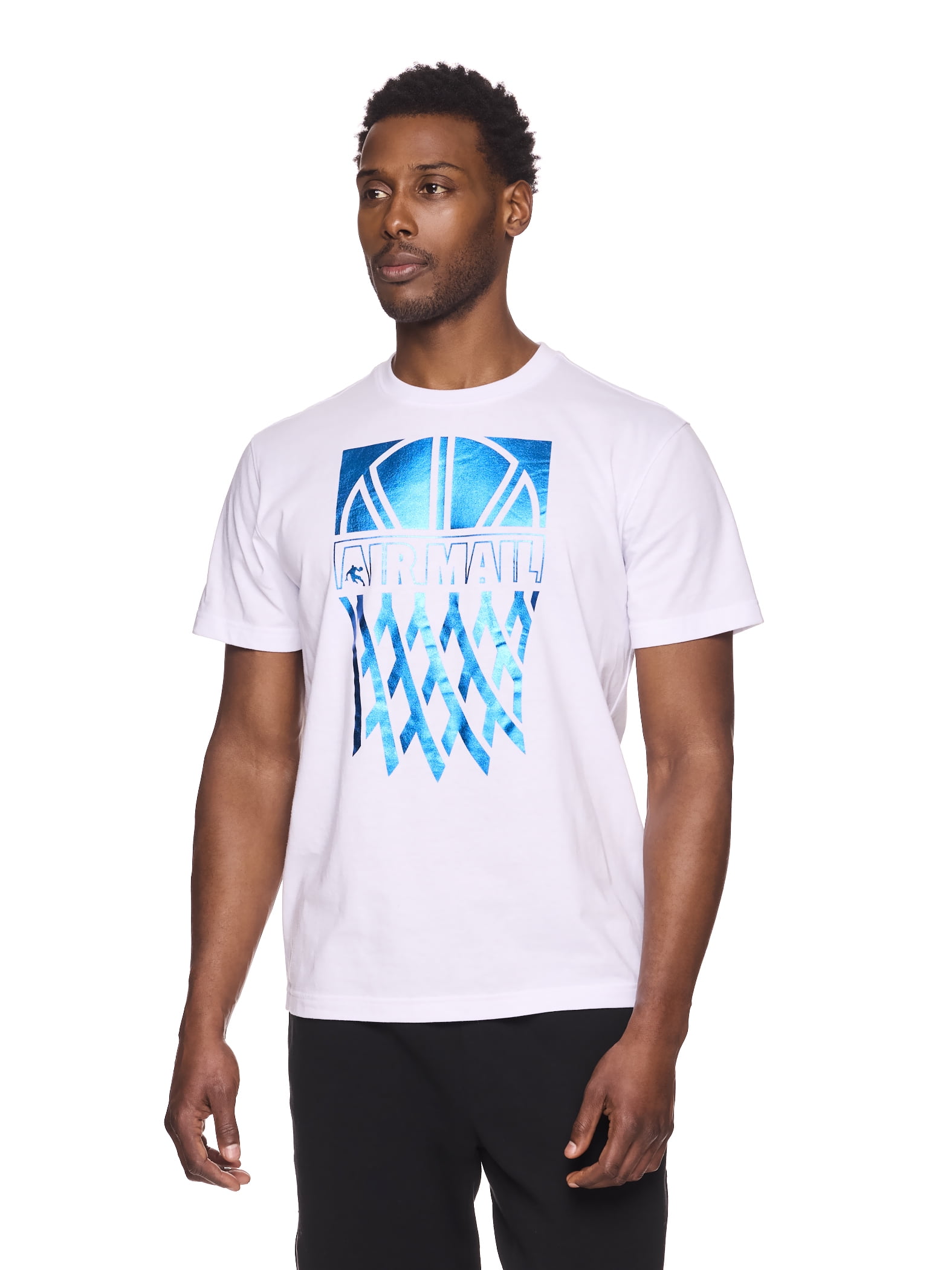 AND1 men's Air Mail Graphic Tee - Cotton/Poly Blend - Walmart.com