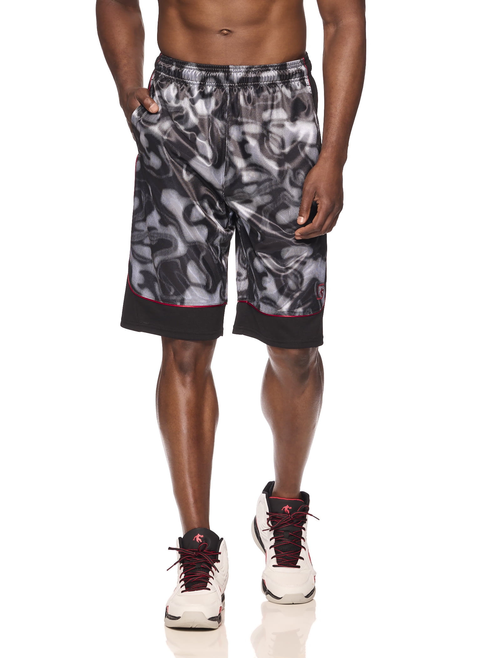 AND1 Men's and Big Men's Basketball Athleisure Shorts, Lightweight ...