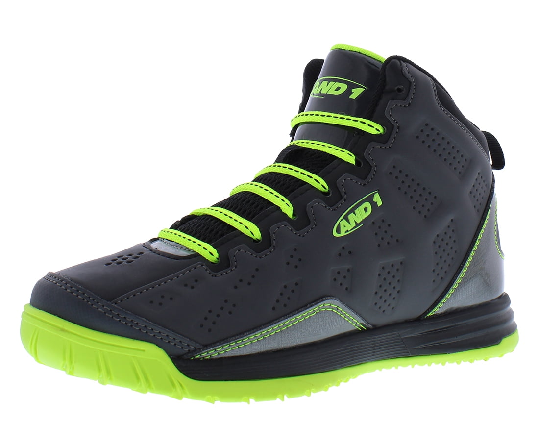 AND1 Show Out PS Boys Shoes Size 1, Color: Grey/Black/Lime - Walmart.com