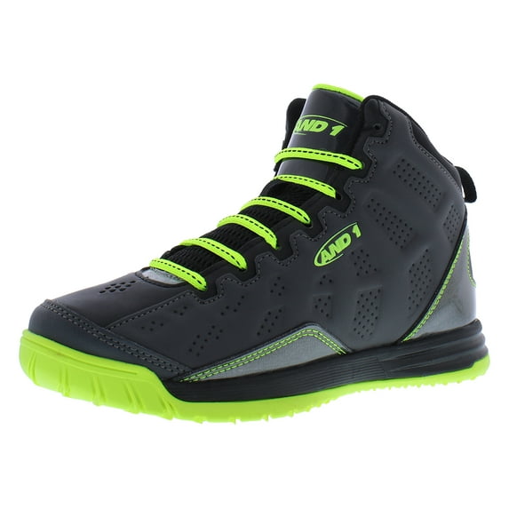 AND1 Show Out PS Boys Shoes Size 1, Color: Grey/Black/Lime - Walmart.com