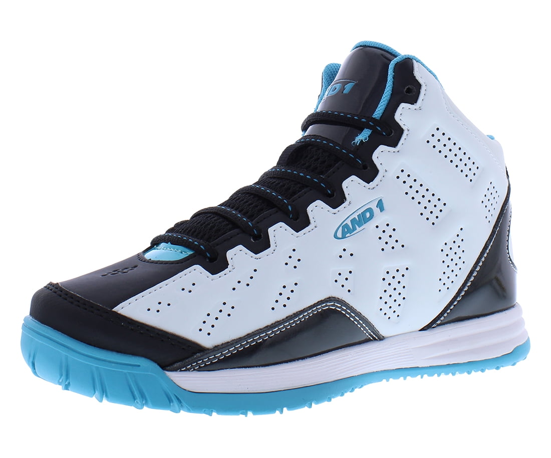 AND1 Show Out PS Boys Shoes Size 2, Color: White/Black/Teal - Walmart.com
