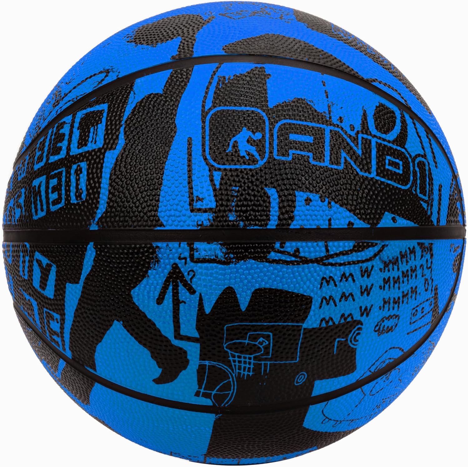 AND1 Street Art Rubber Basketball: Size 7 (29.5") Deep Channel ...
