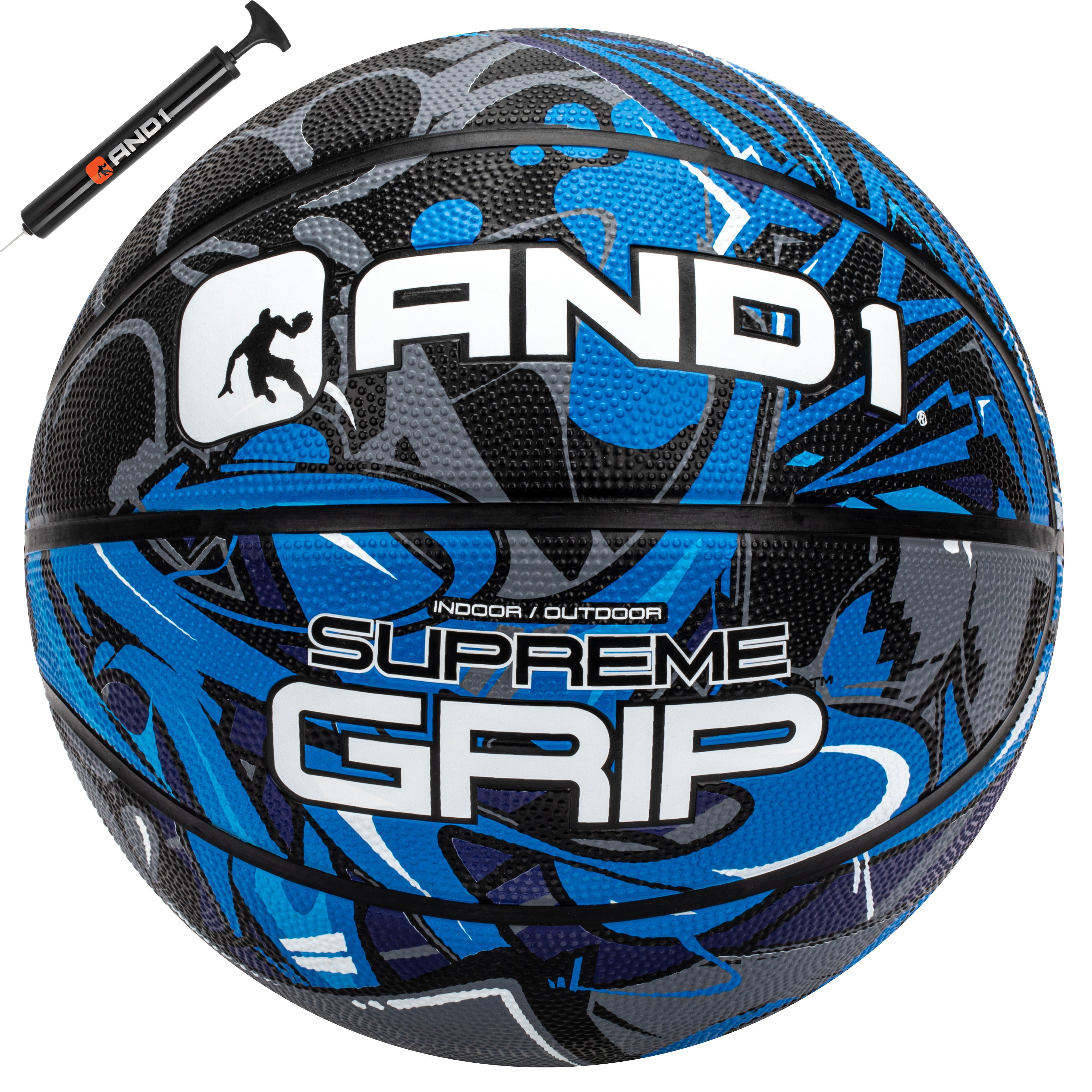 AND1 Supreme Grip Basketball: Size 7 (29.5") Rubber, Deep Channel, Made ...