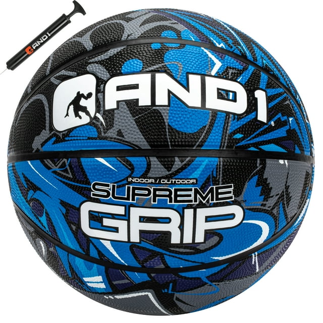 AND1 Supreme Grip Basketball: Size 7 (29.5") Rubber, Deep Channel, Made ...