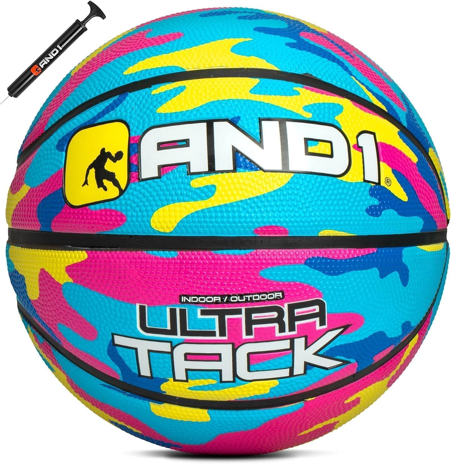 AND1 Ultra Grip Basketball: Size 7 (29.5") Rubber, Deep Construction ...