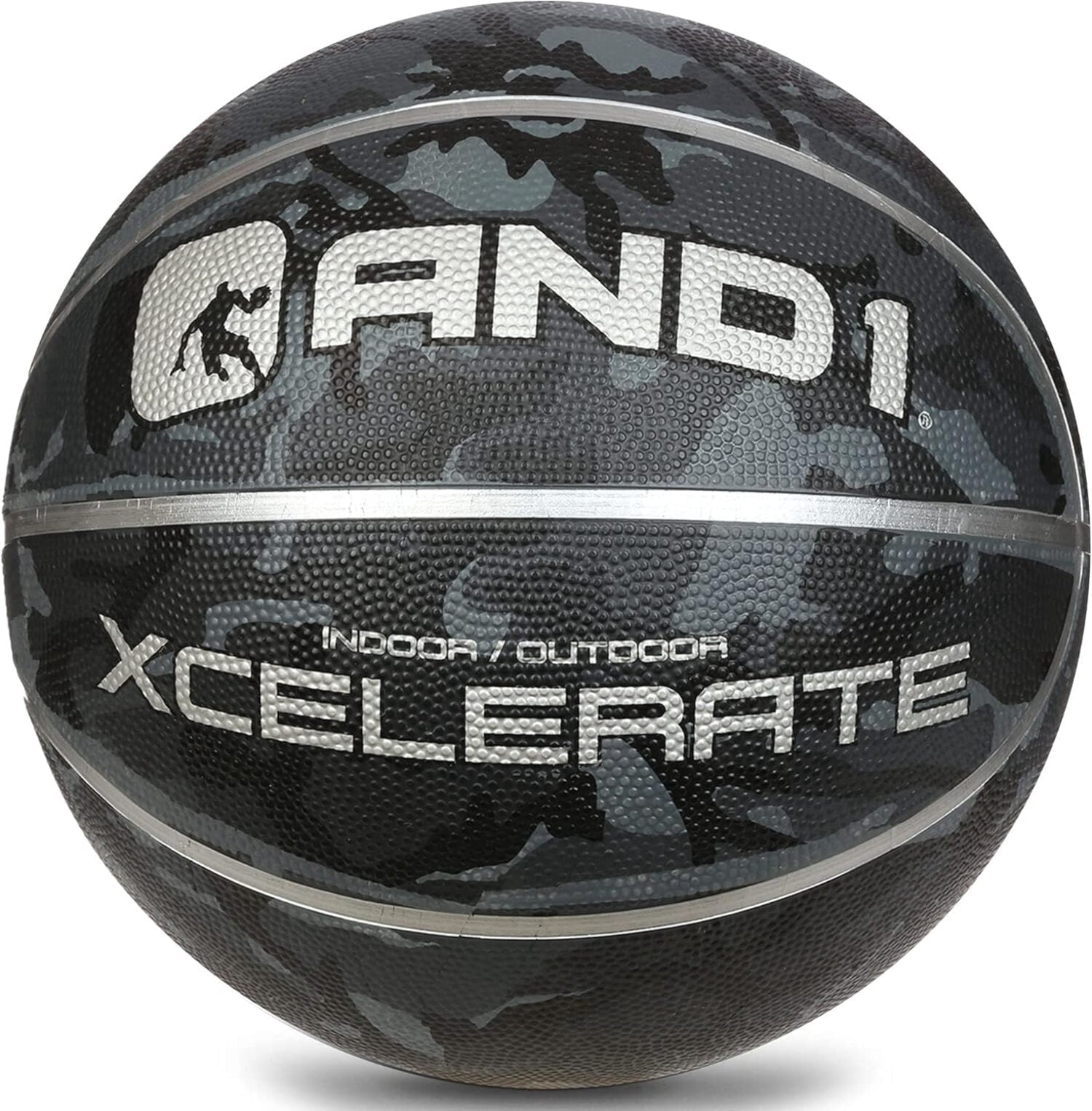 AND1 Xcelerate Rubber Basketball: Regulation Size 7 (29.5”) Streetball ...