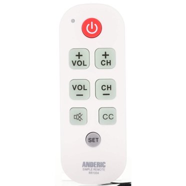 Continu.us EasyMote DT-R08W - Universal TV Remote, Backlit, Smart ...
