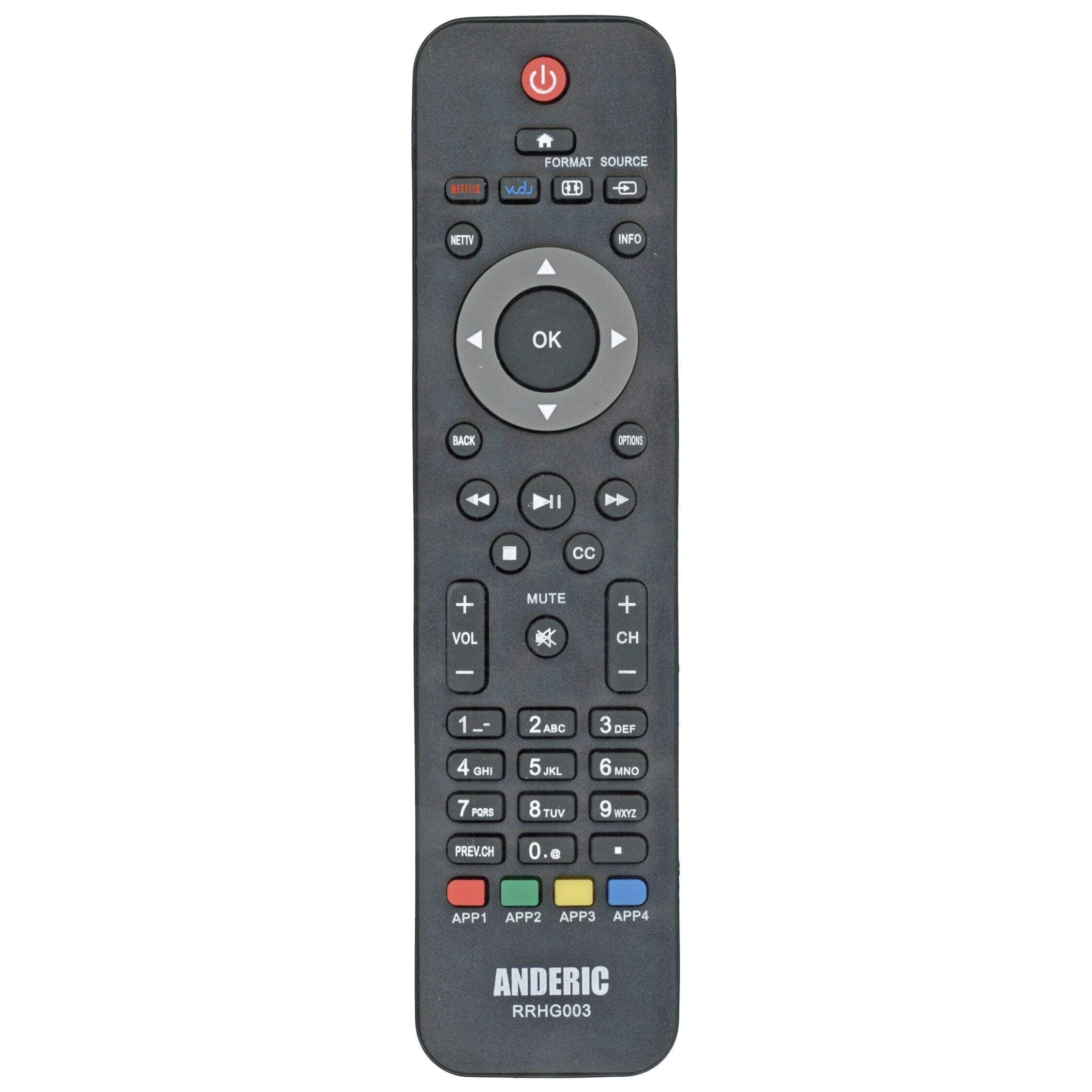 Anderic URMT36JHG003 for 2011 - 2012 SMART Philips TV Remote Control ...