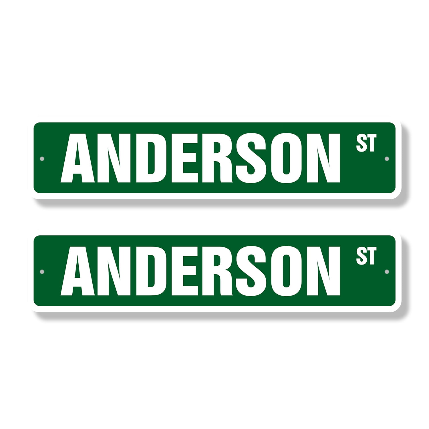 ANDERSON Classic Street Sign (2 Pack) Childrens Name Room Sign Road ...