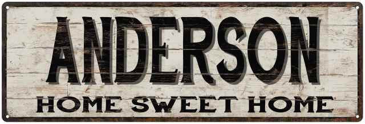 ANDERSON Rustic Home Sweet Home Sign Gift 6x18 Metal Decor 206180084012 ...