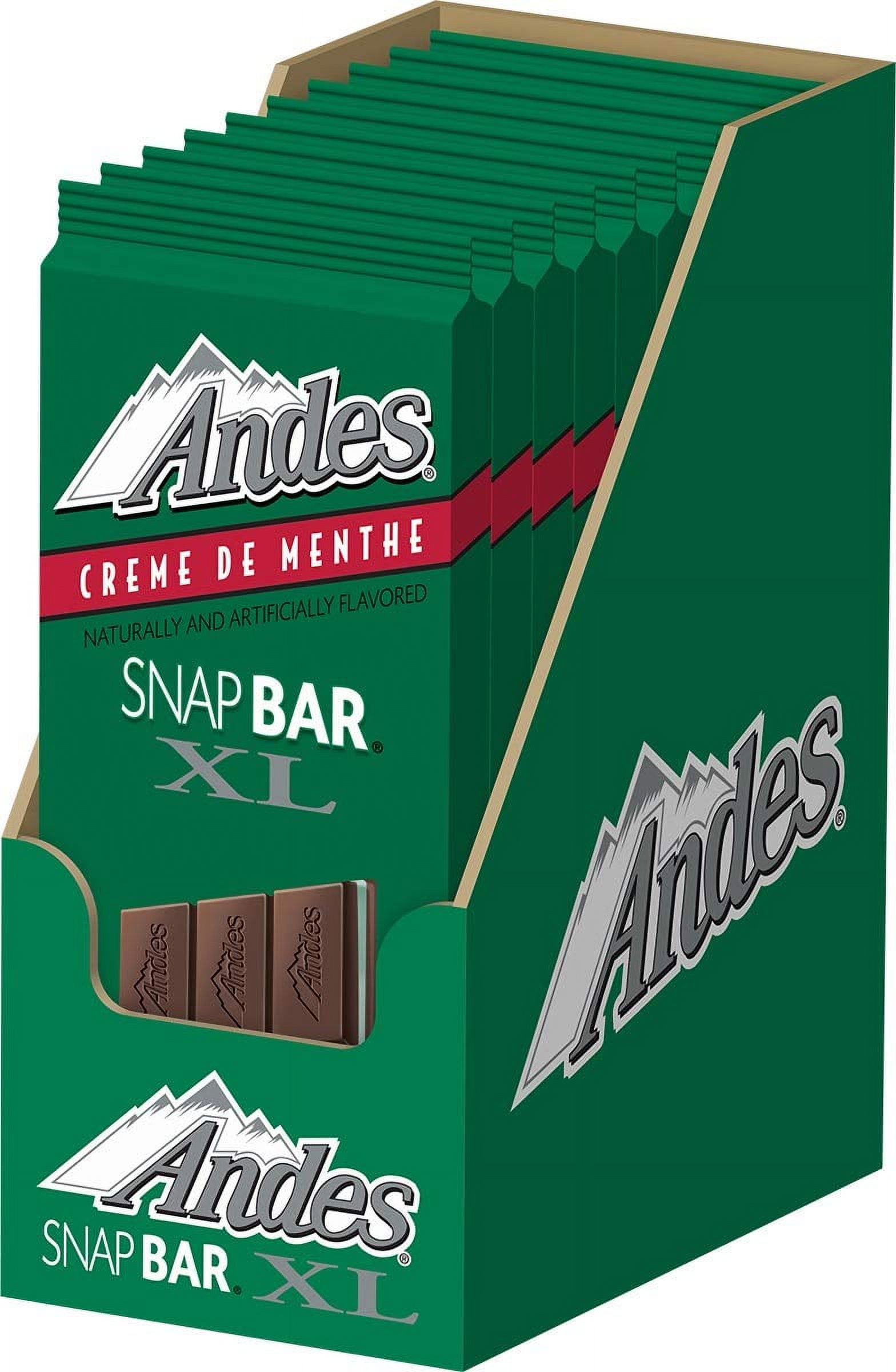 ANDES Mints Crème De Menthe Snap Bar Xl Chocolate Bar, 12Count ...