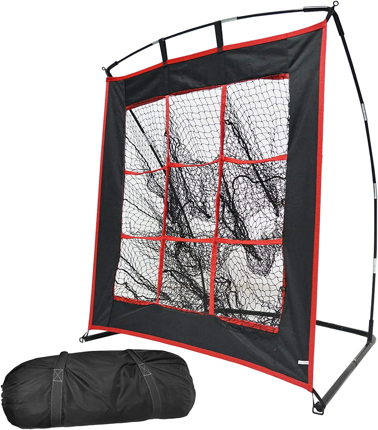 ANDGOAL Baseball Pitching Strike Zone Net - Baseball Pitching Target Net with 9 Strike Zone ...