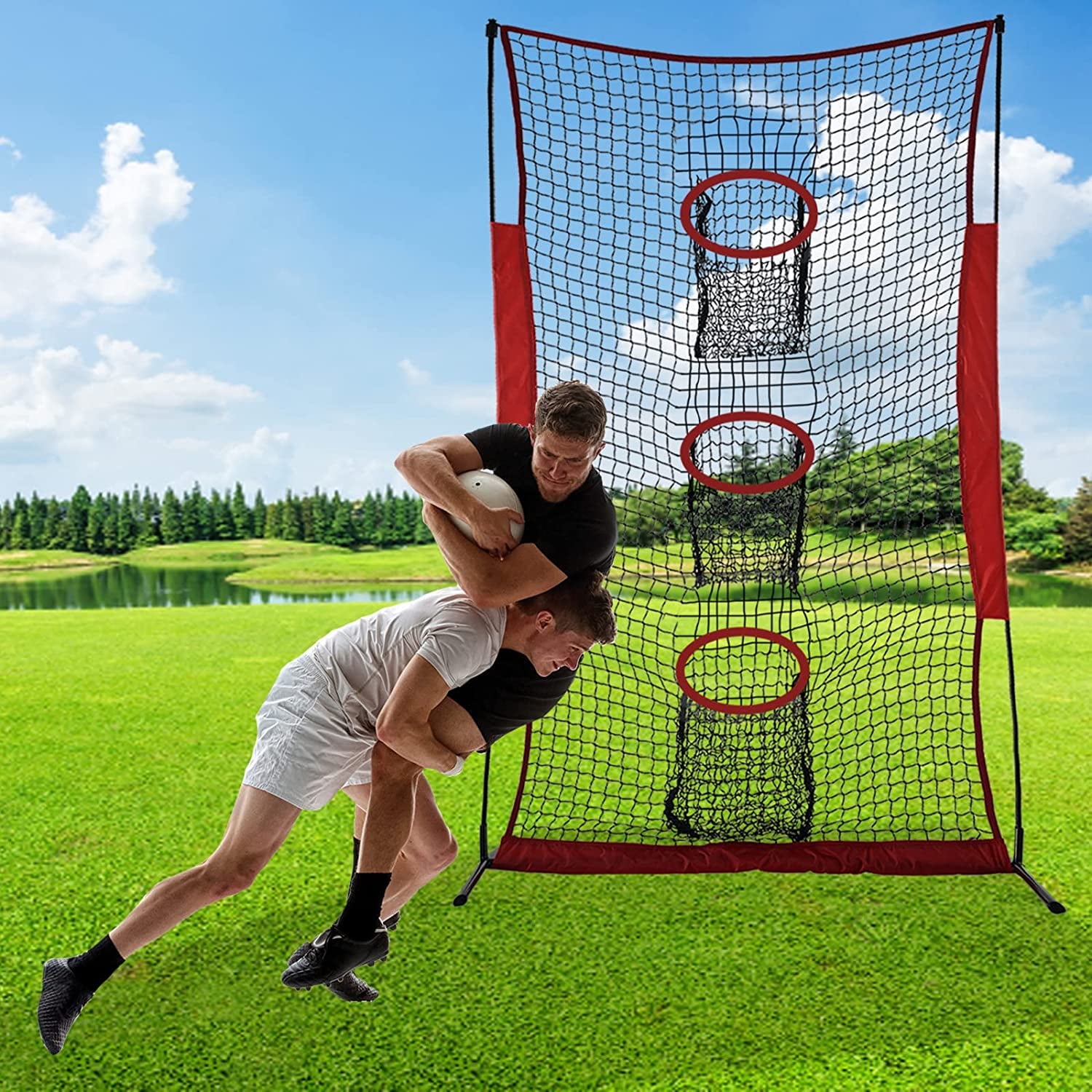 ANDGOAL Training Equipment: Lightweight Football Kicking Net for ...