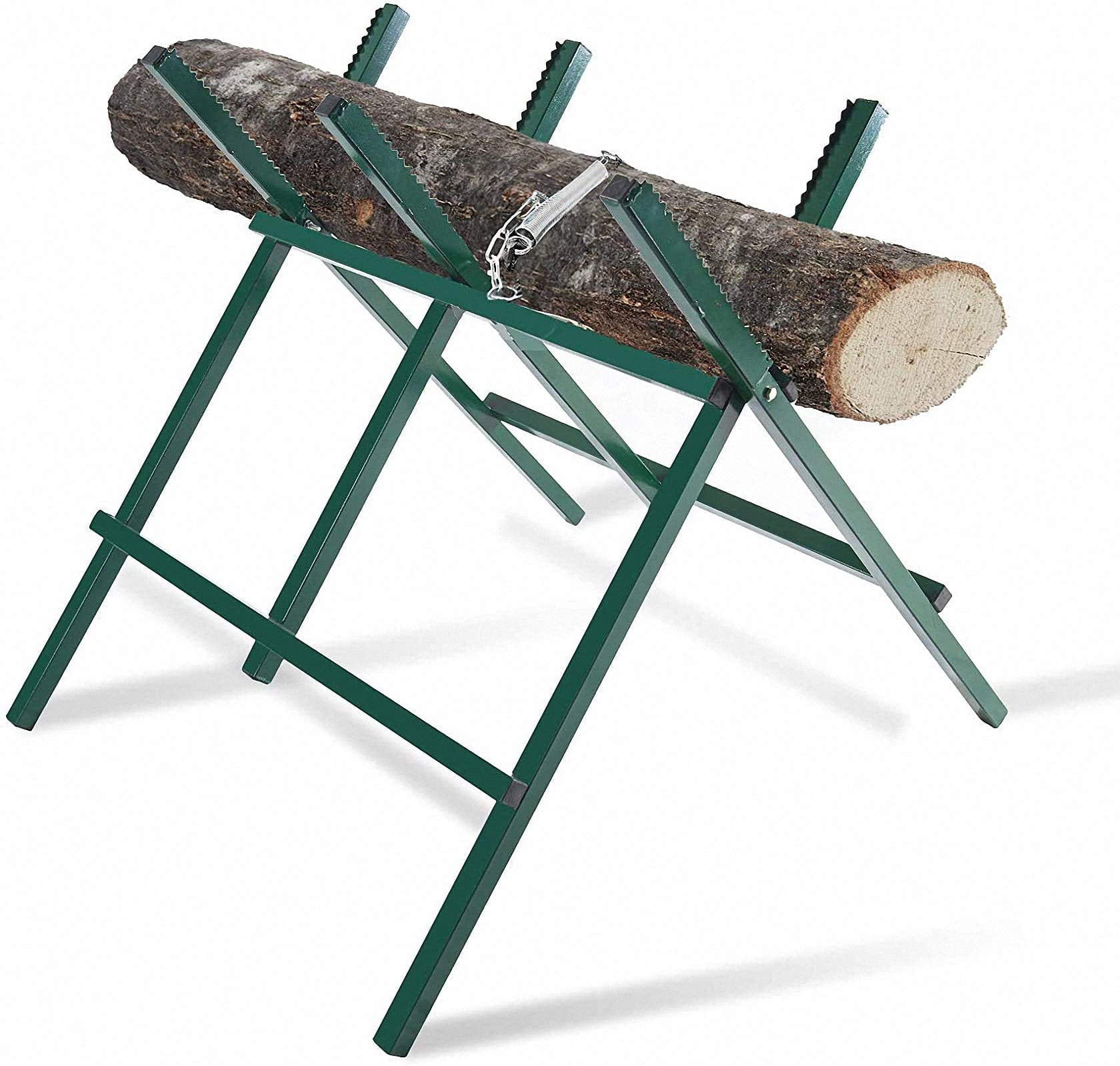 ANDGOAL Log Sawhorse Foldable Adjustable Heavy Duty Sawbuck for ...