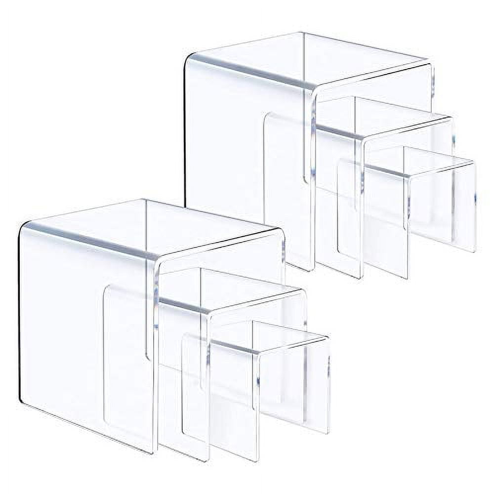 ANDGOO Display Risers, Clear Acrylic Showcase Collectibles Display ...