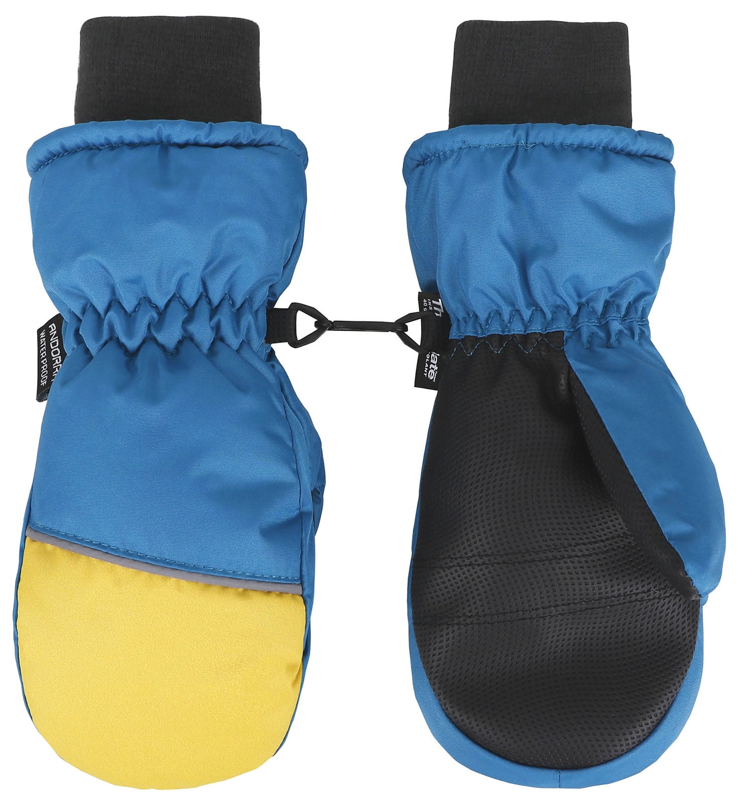 ANDORRA Boys Color Block Weather-Proof Thinsulate Snow Mittens, Long ...