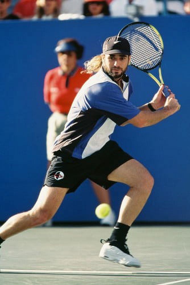 ANDRE AGASSI COLOR 24X36 POSTER PLAYING TENNIS - Walmart.com
